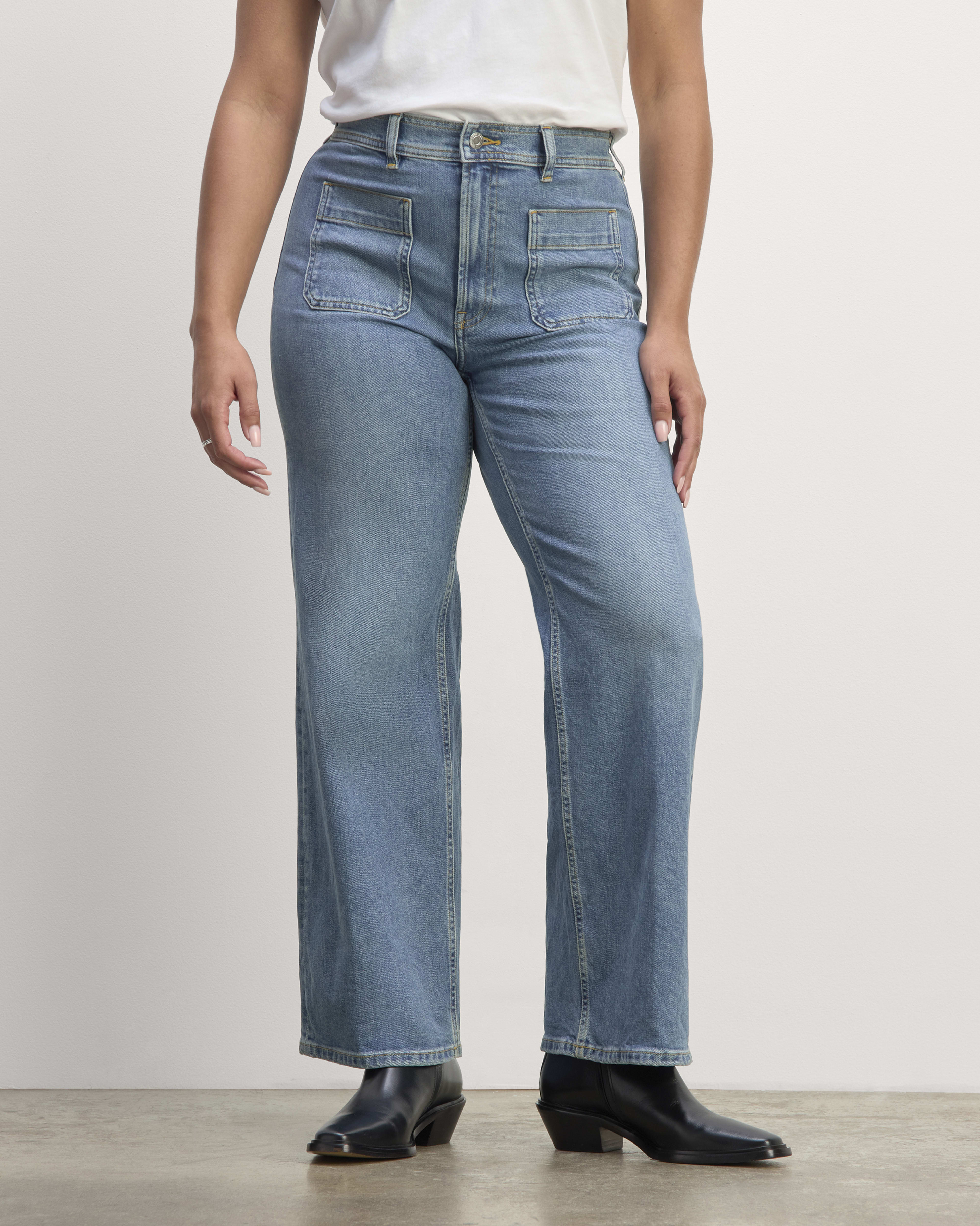 The '70s Wide Jean | Vintage Light Indigo – Everlane