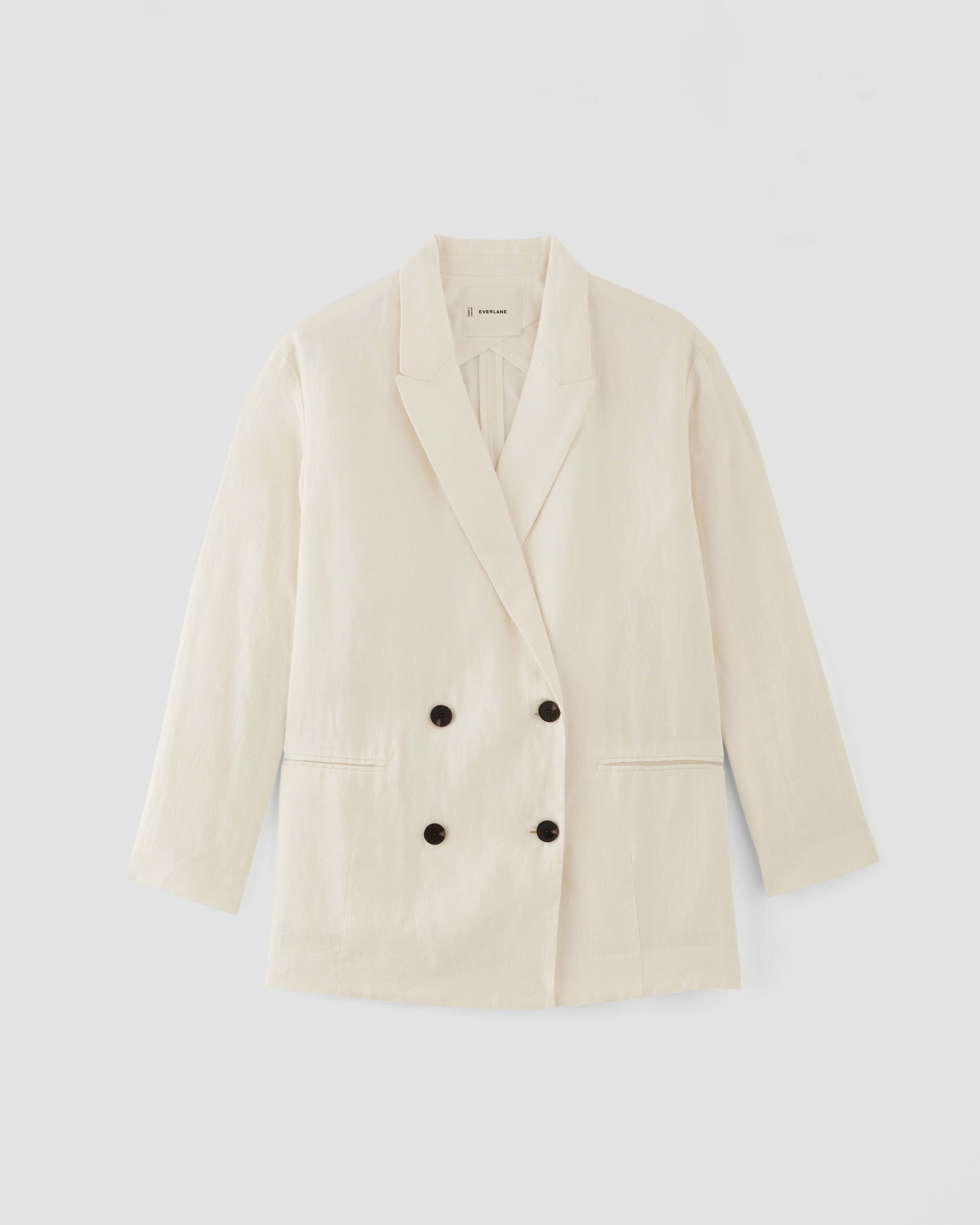 The Linen Double Breasted Blazer | Bone – Everlane