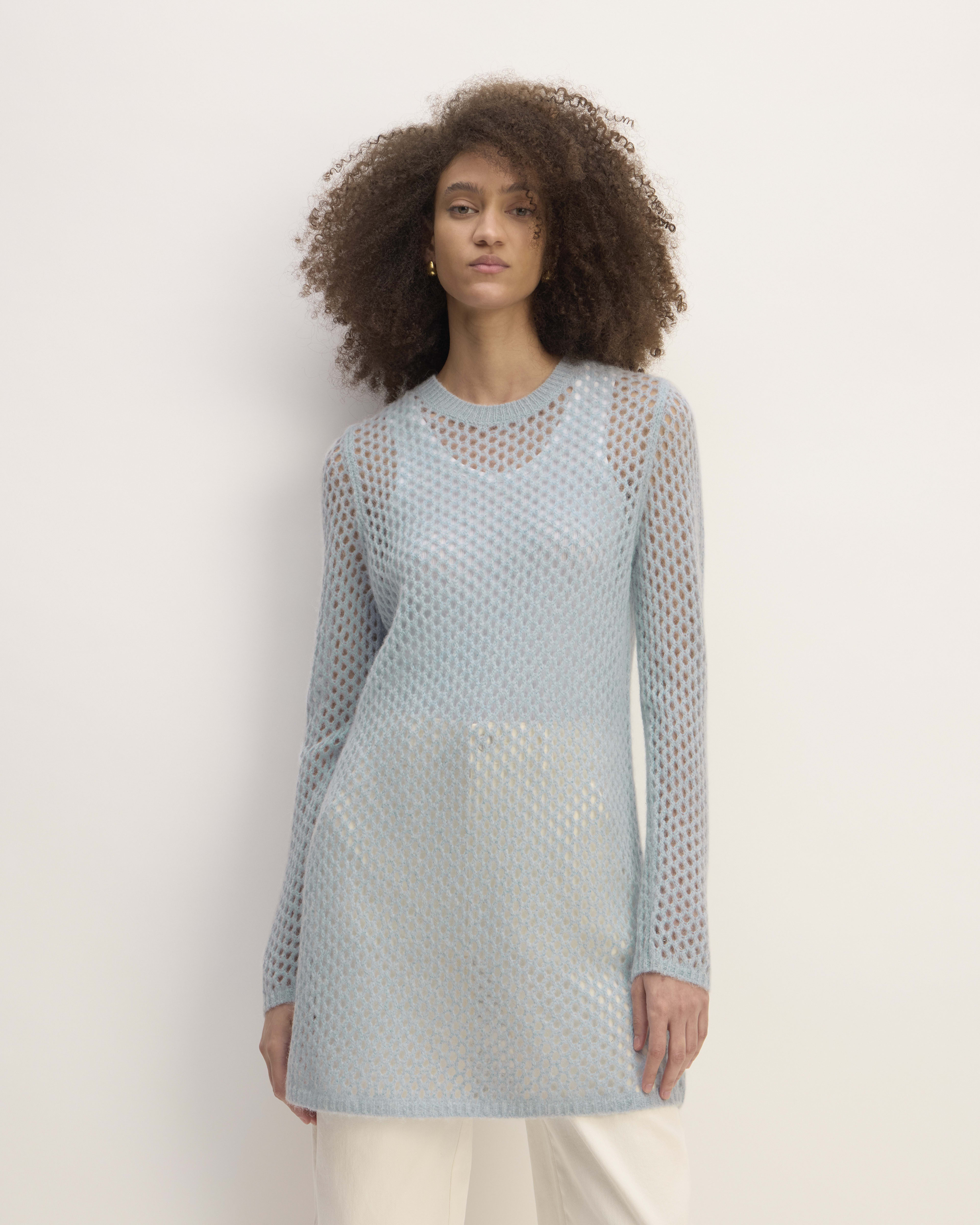 The Everlane x Marques' Almeida Alpaca Mesh Tunic | Mist