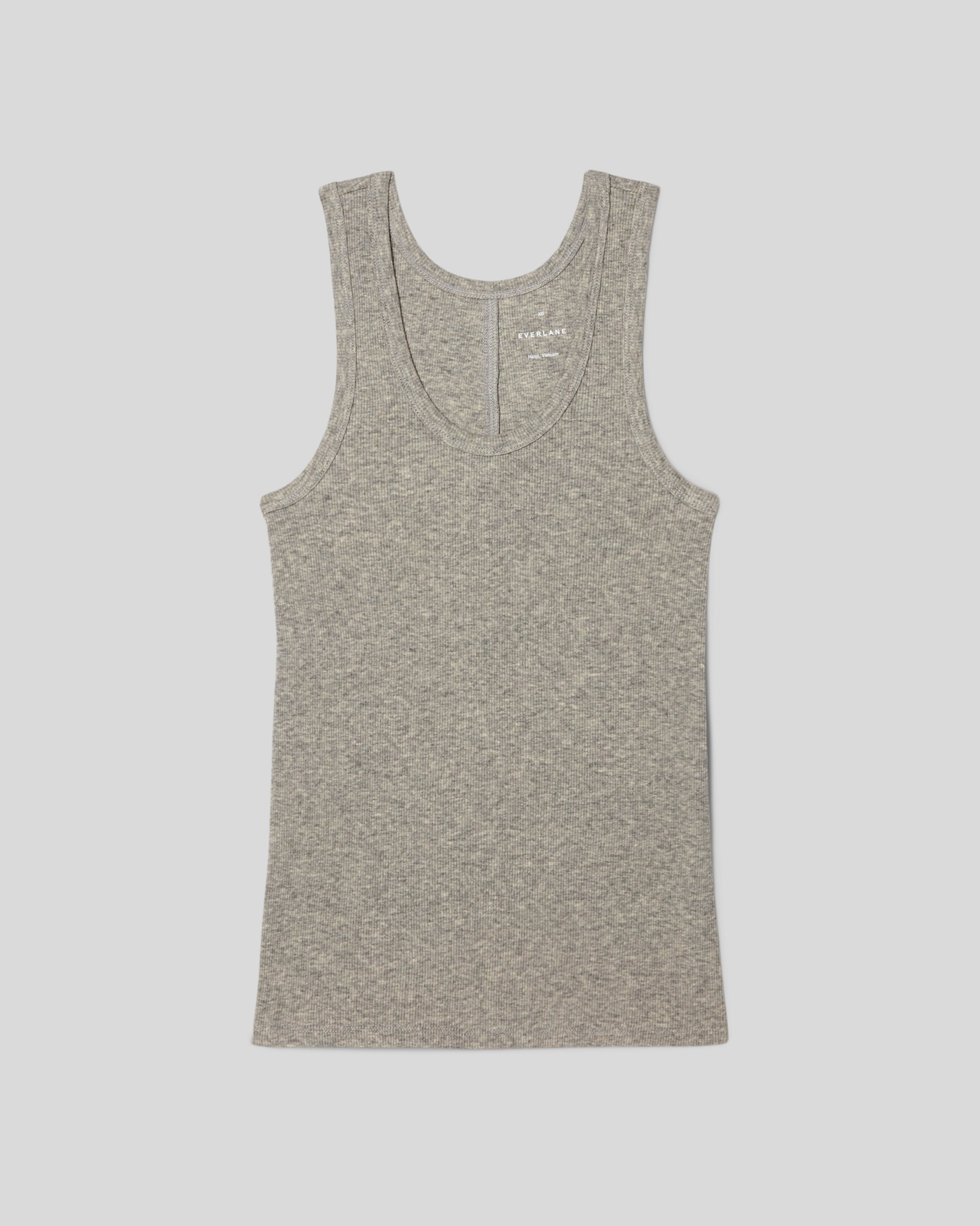 The Luxe Rib Tank | Heathered Grey – Everlane