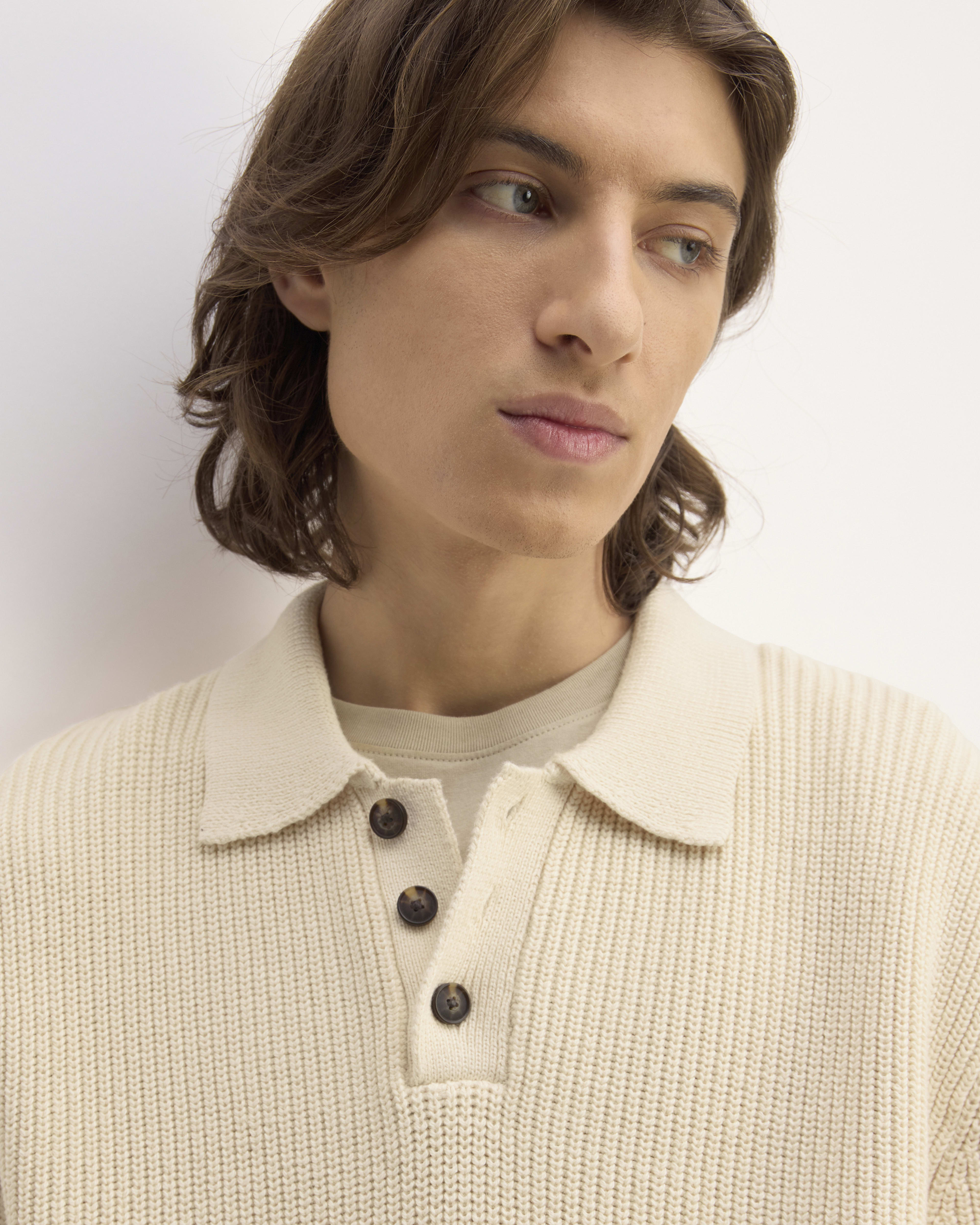 The Cotton Chunky Rib Polo | Canvas – Everlane