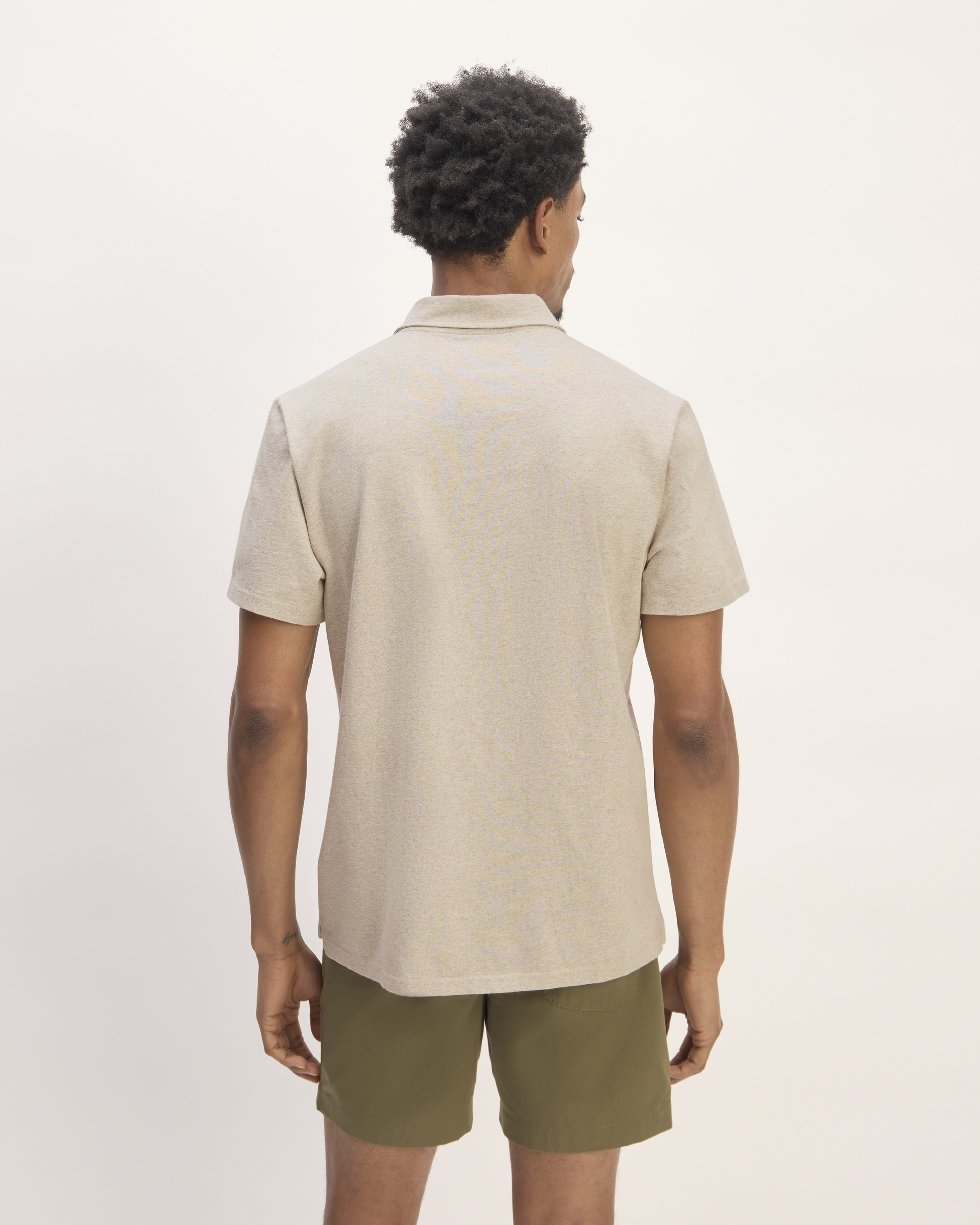 The Premium Weight Short-Sleeve Polo | Heather Oatmeal – Everlane