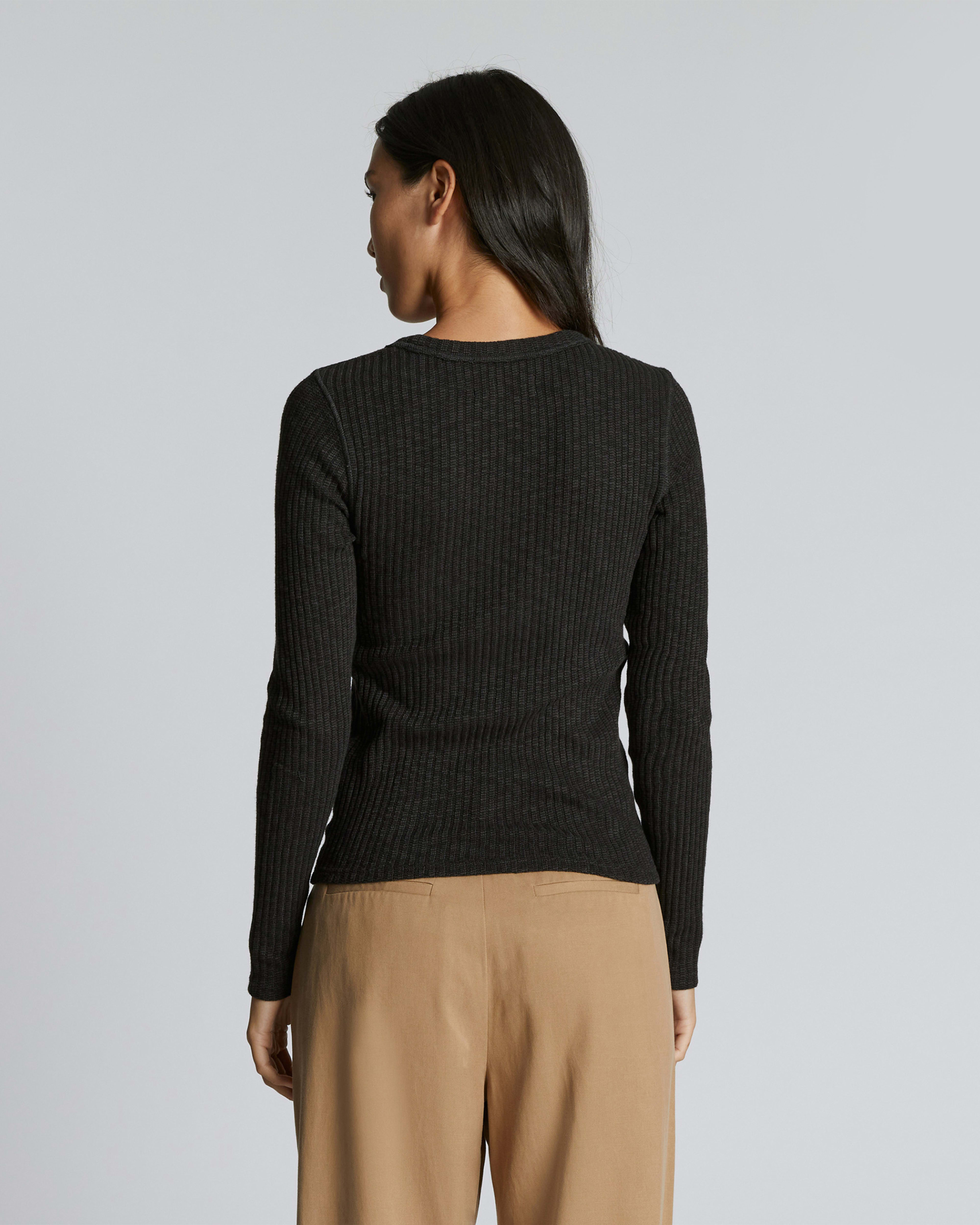 The Cozy-Rib Long-Sleeve Tee Black – Everlane
