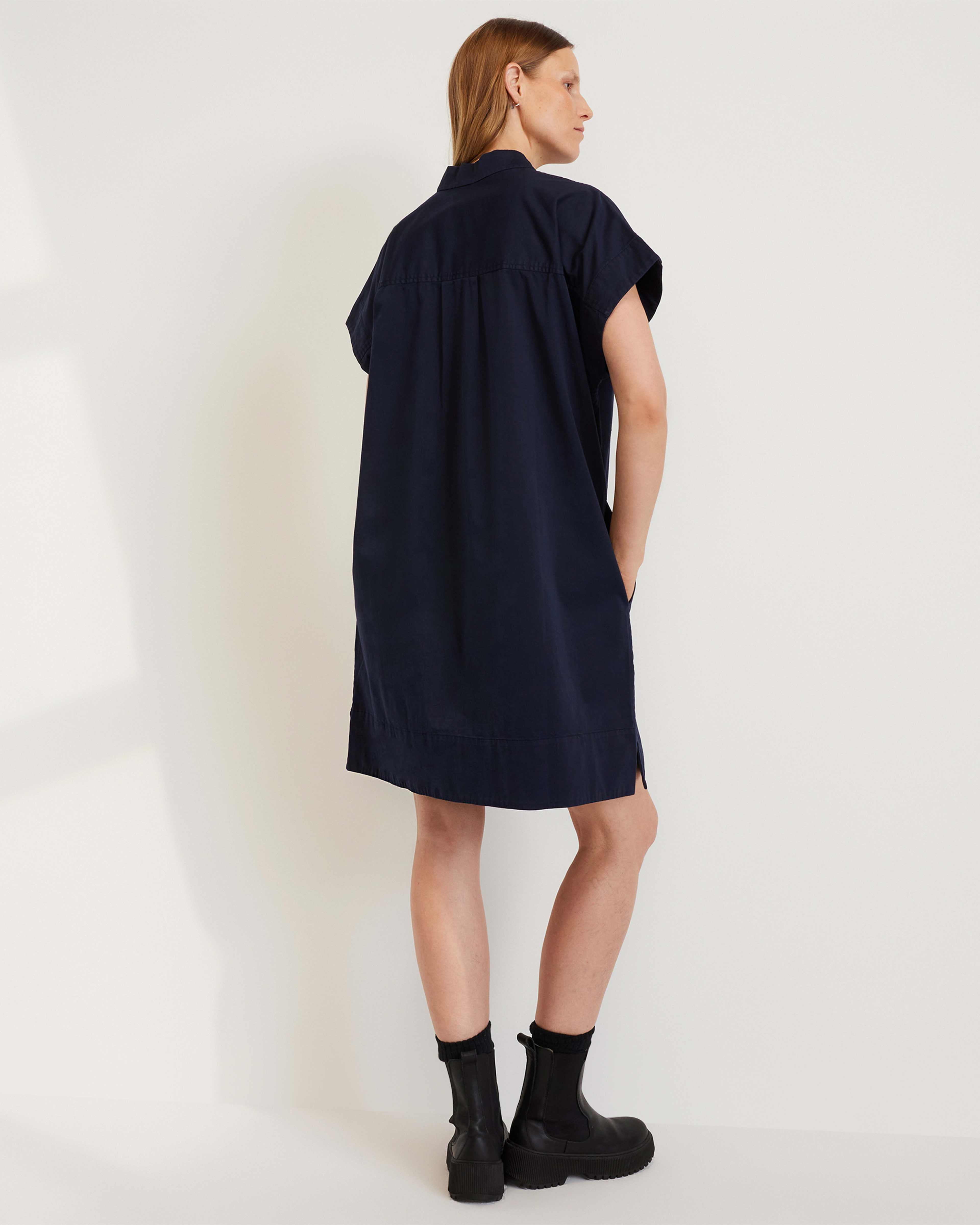 The Easy Workwear Dress Navy – Everlane