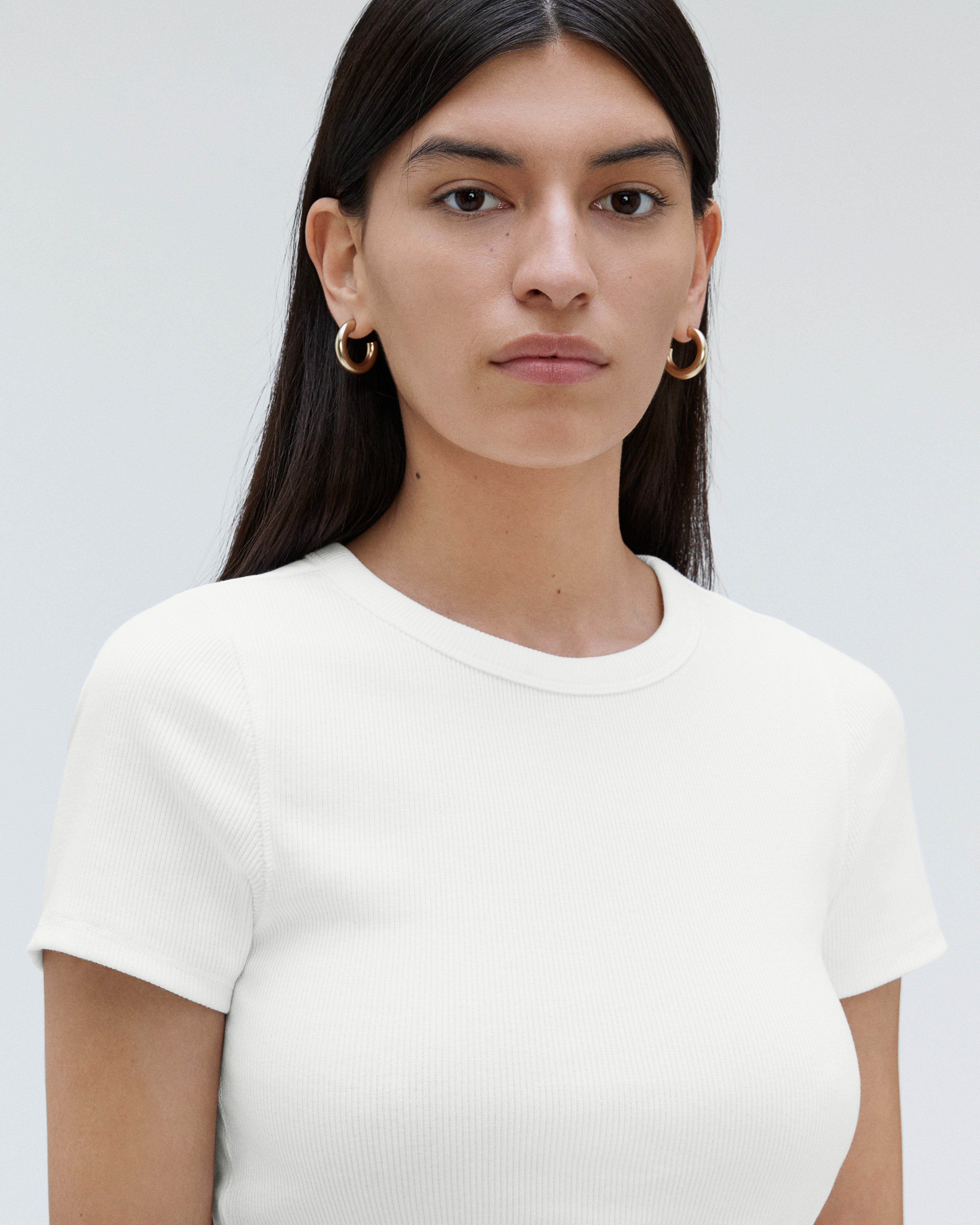 The ’90s Rib Tee White – Everlane