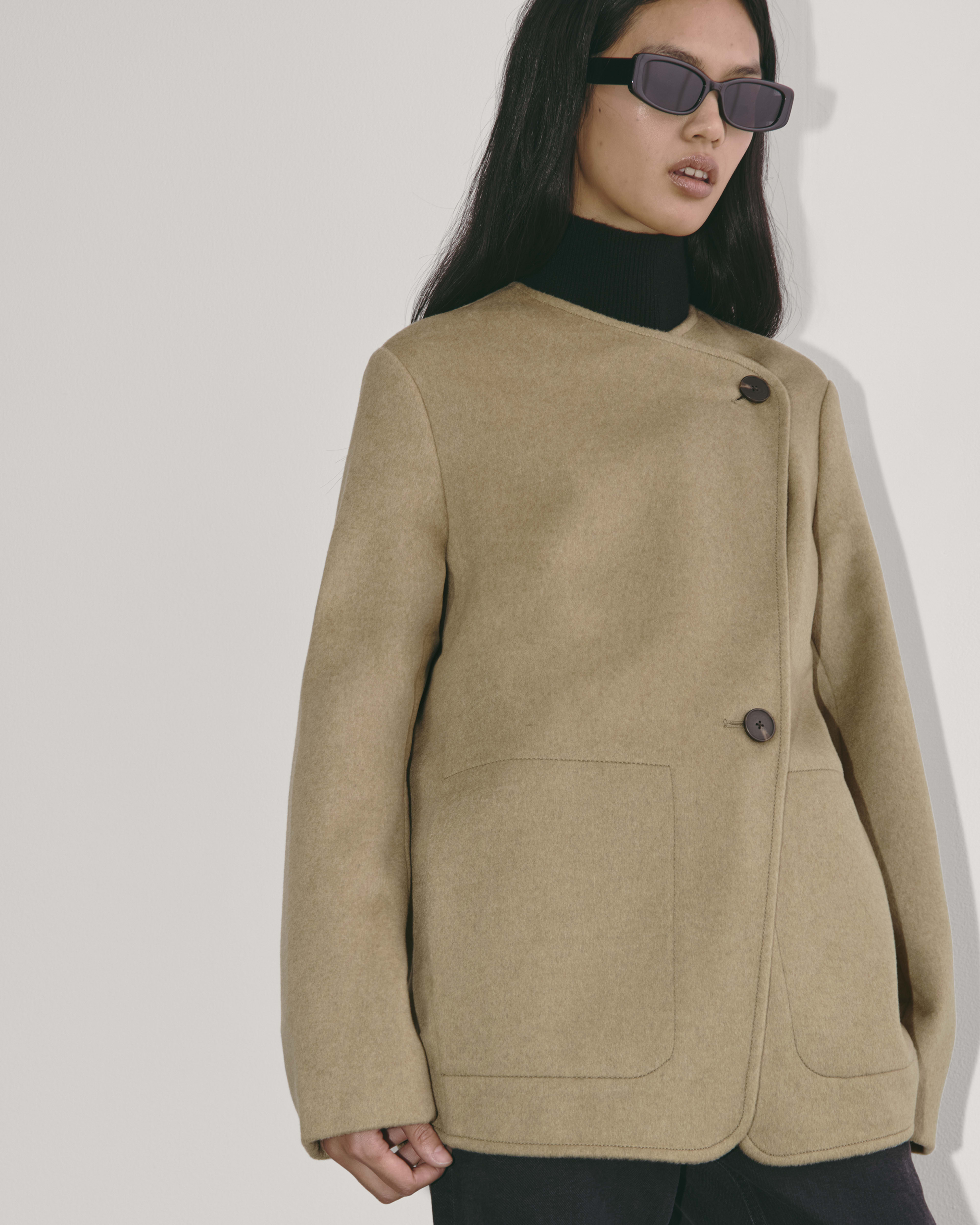 The October Coat | Dark Heathered Camel – Everlane