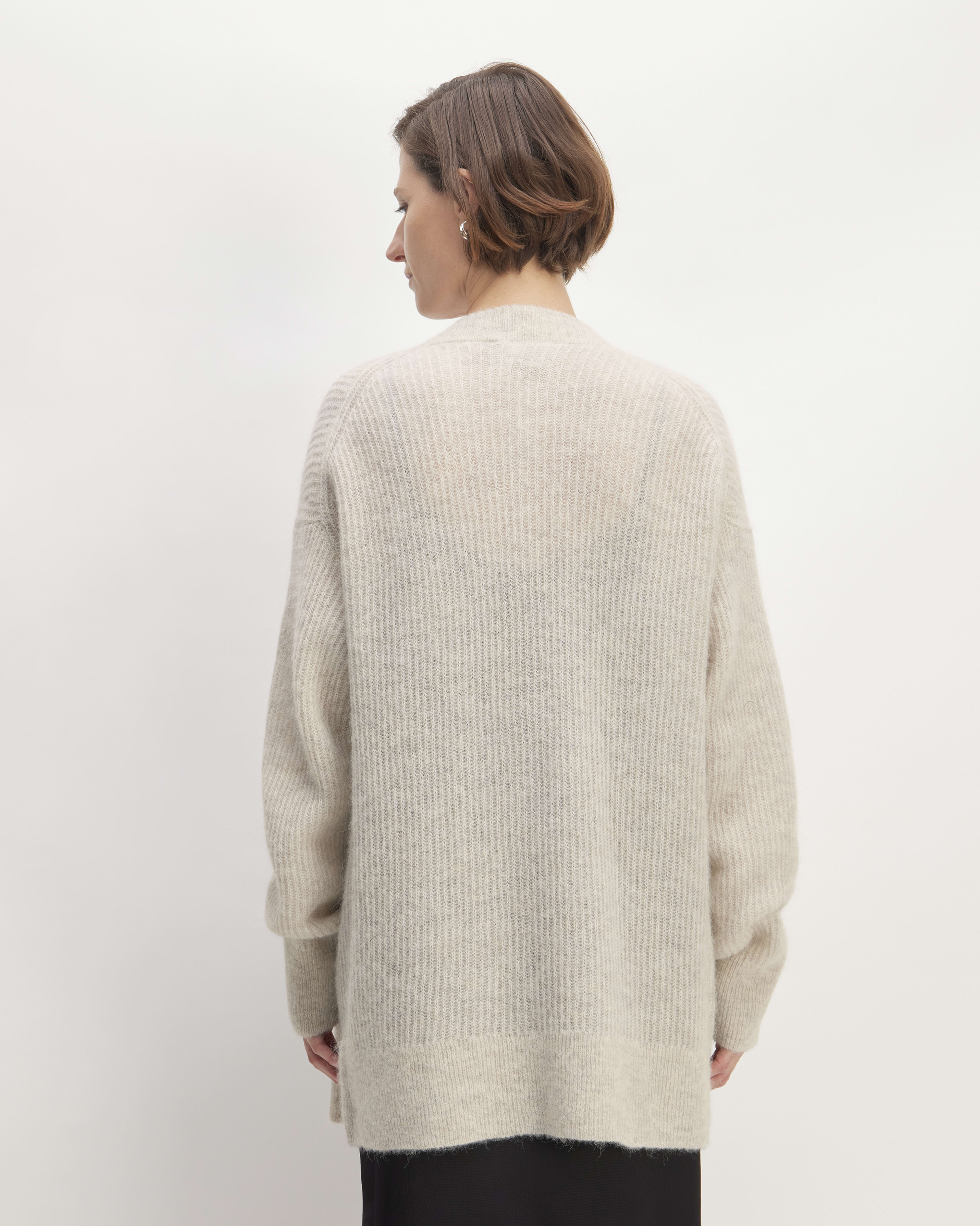 The Alpaca Oversized Cardigan Almond – Everlane