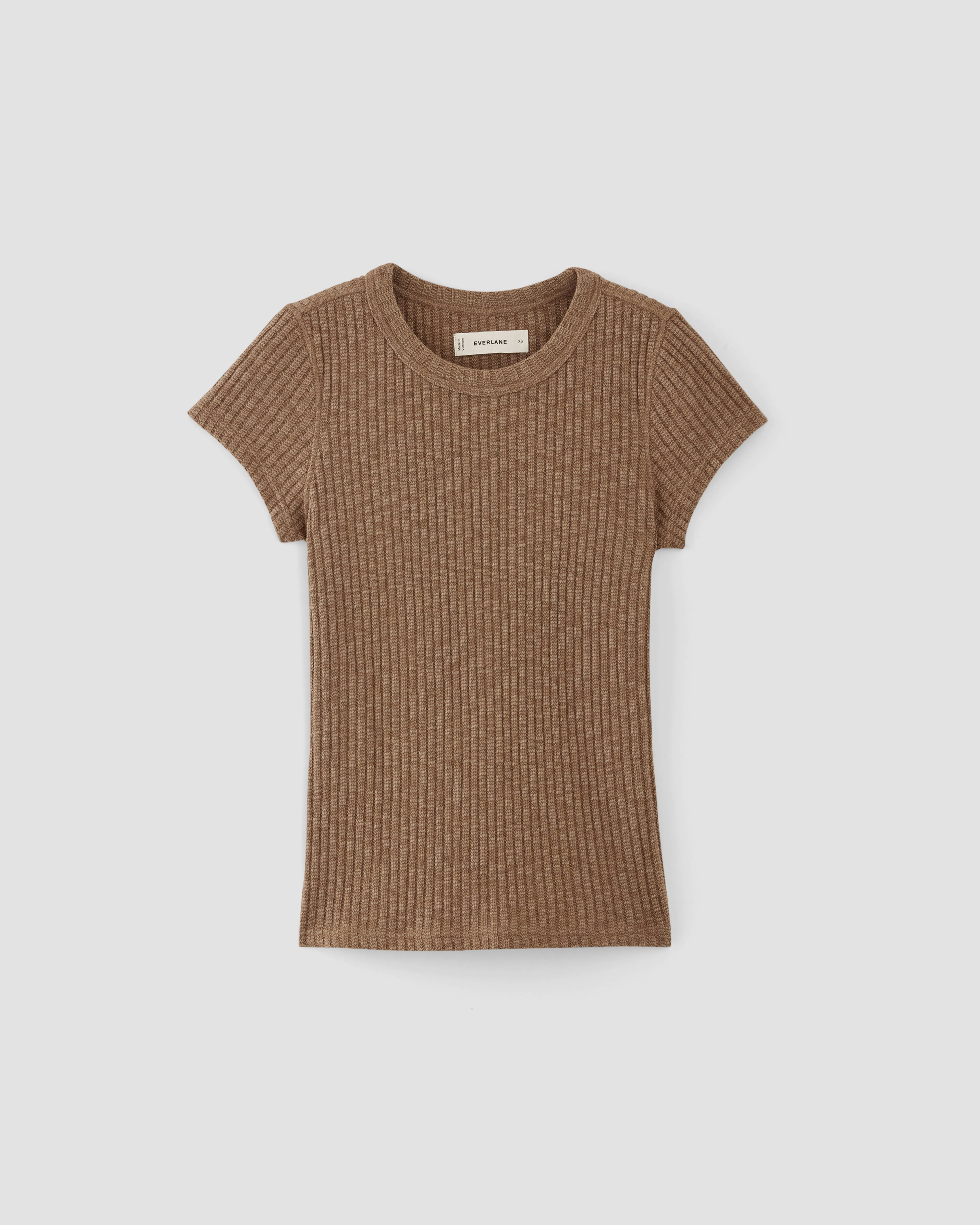 The Cozy Rib Tee Carob Brown – Everlane
