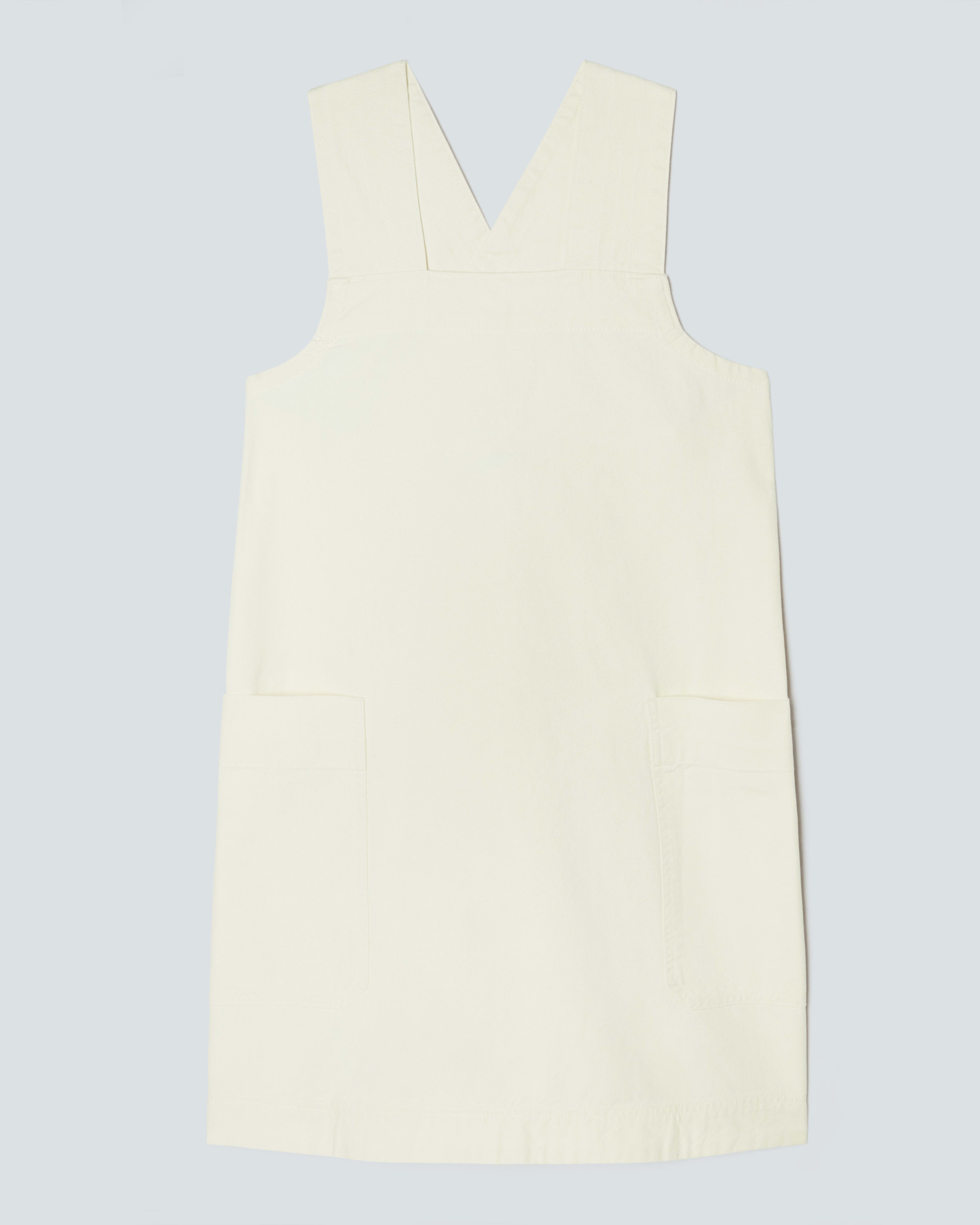 The Cross-Back Apron Mini Dress Canvas – Everlane