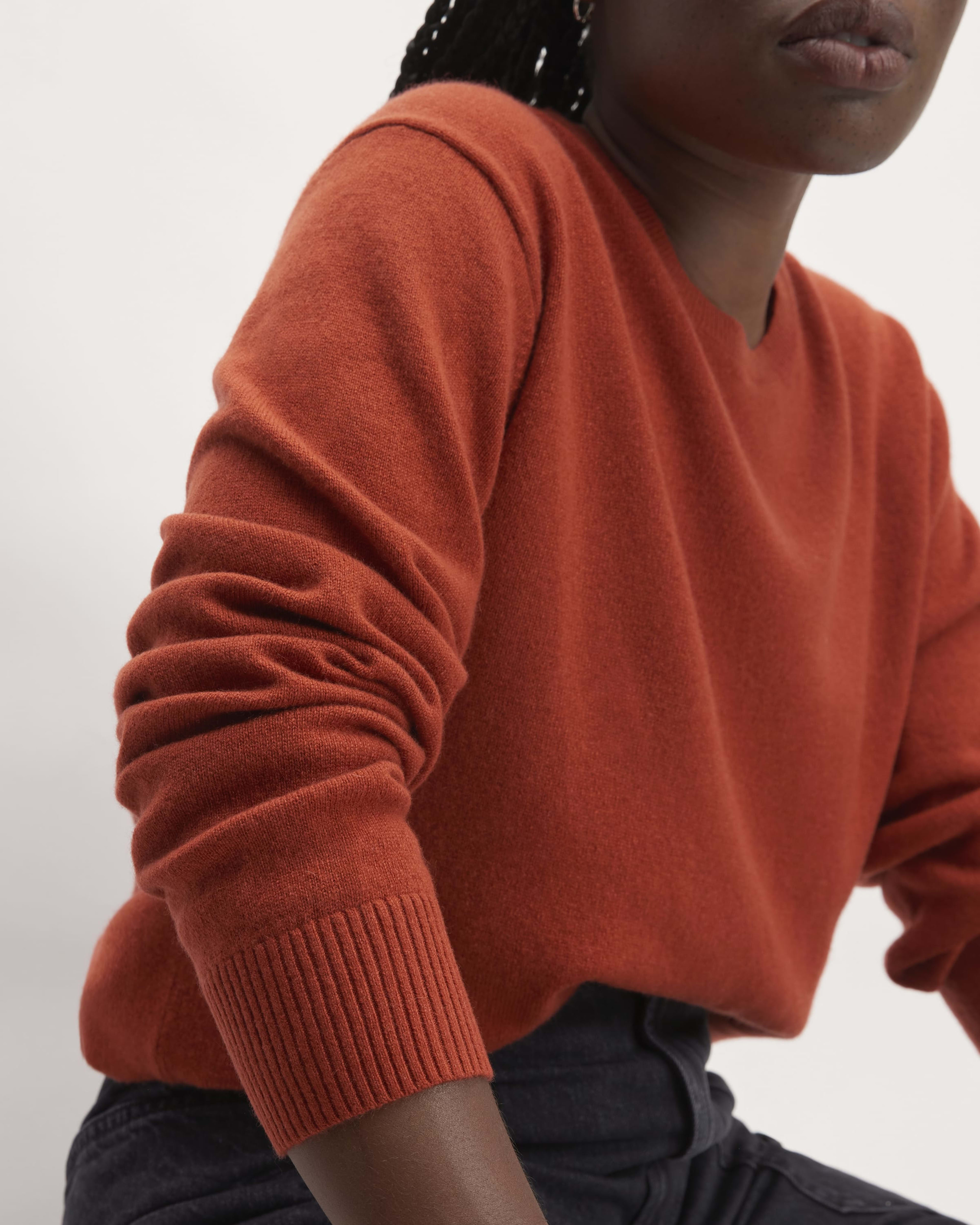 The Cashmere Classic Crew Sweater Rusted Red – Everlane