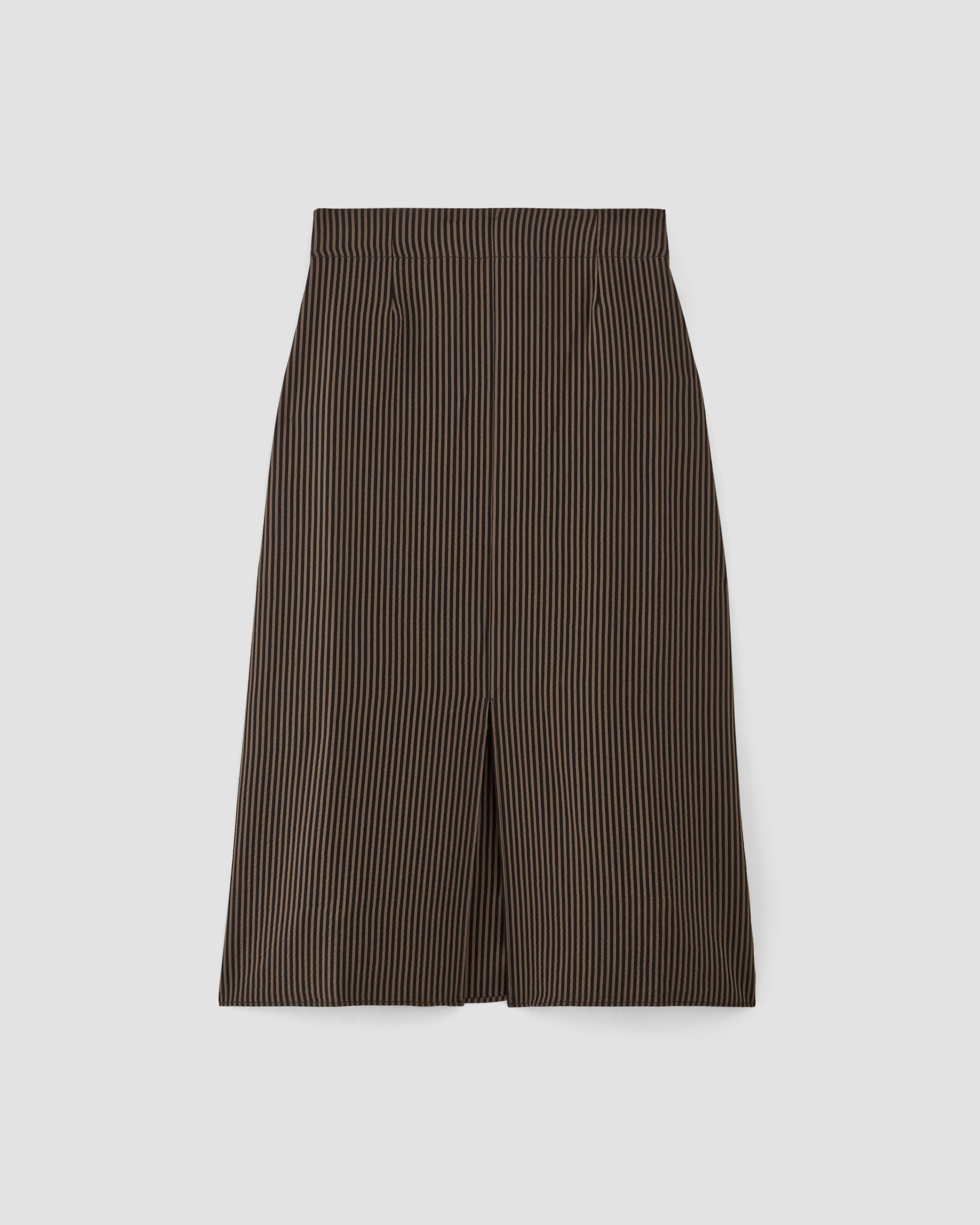 The Mini Jacquard Stripe Slip Skirt | Cocoa / Black – Everlane