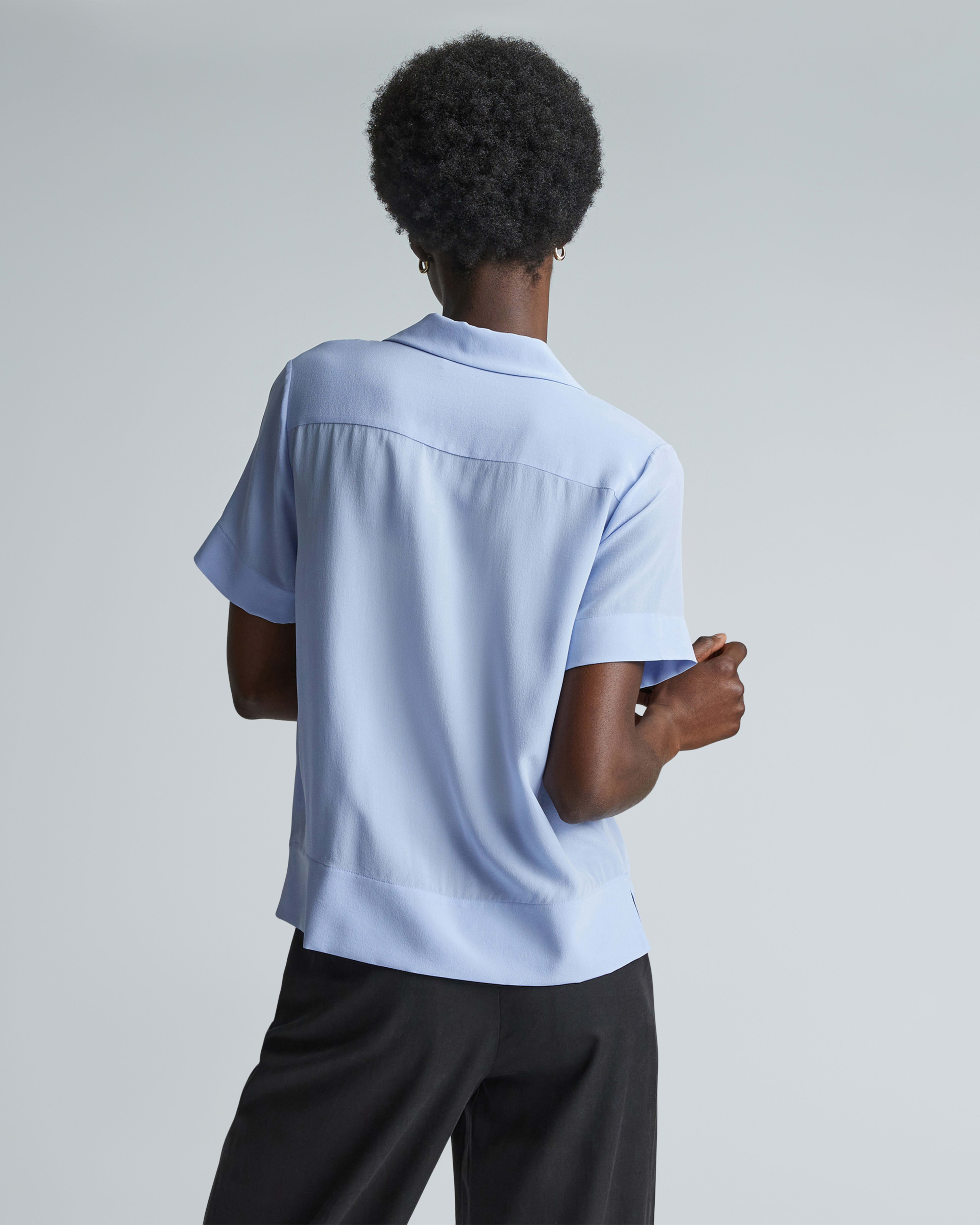 The Notch Shirt in Washable Silk | Periwinkle – Everlane
