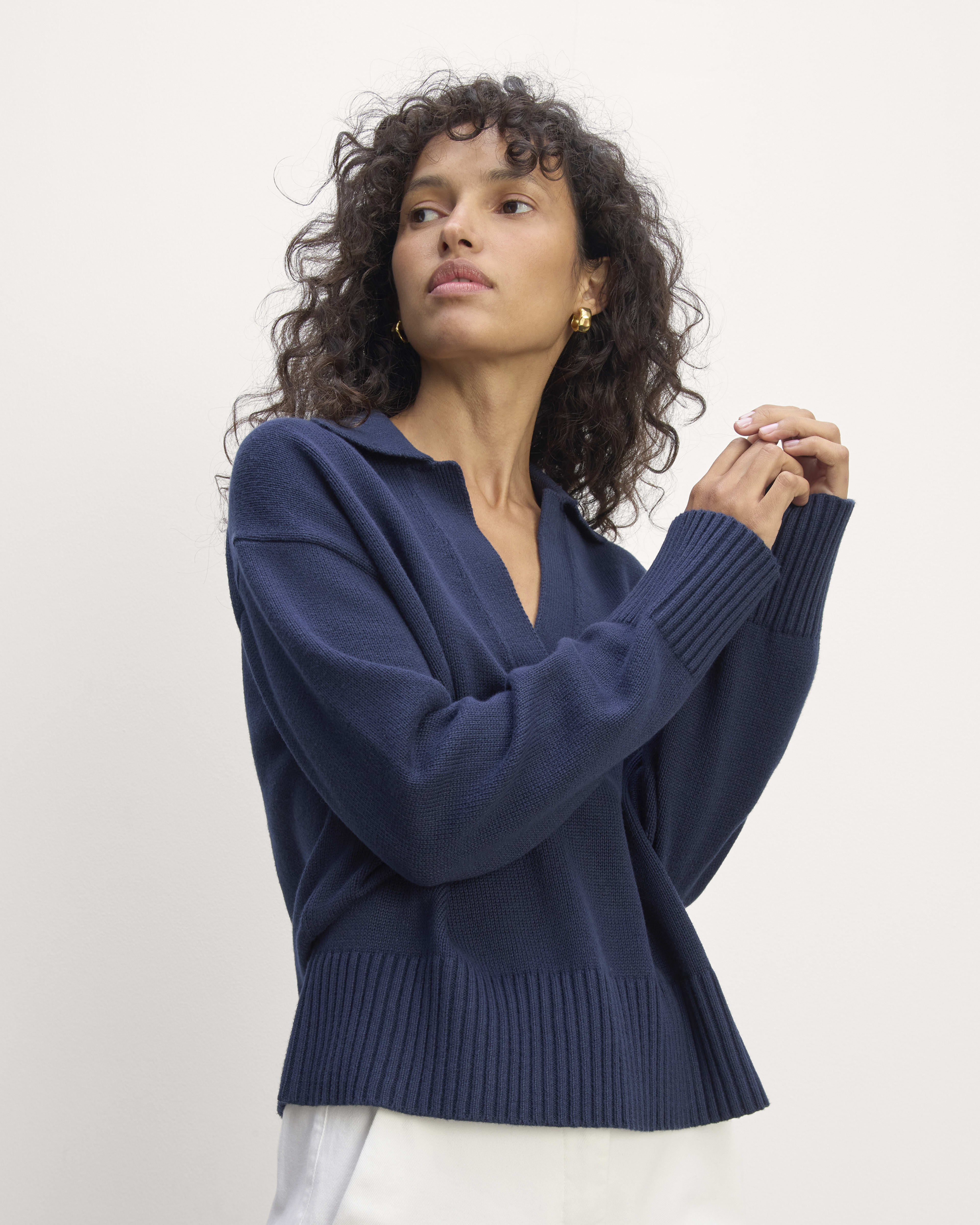 The Boxy Polo in Everyday Cotton | Navy – Everlane