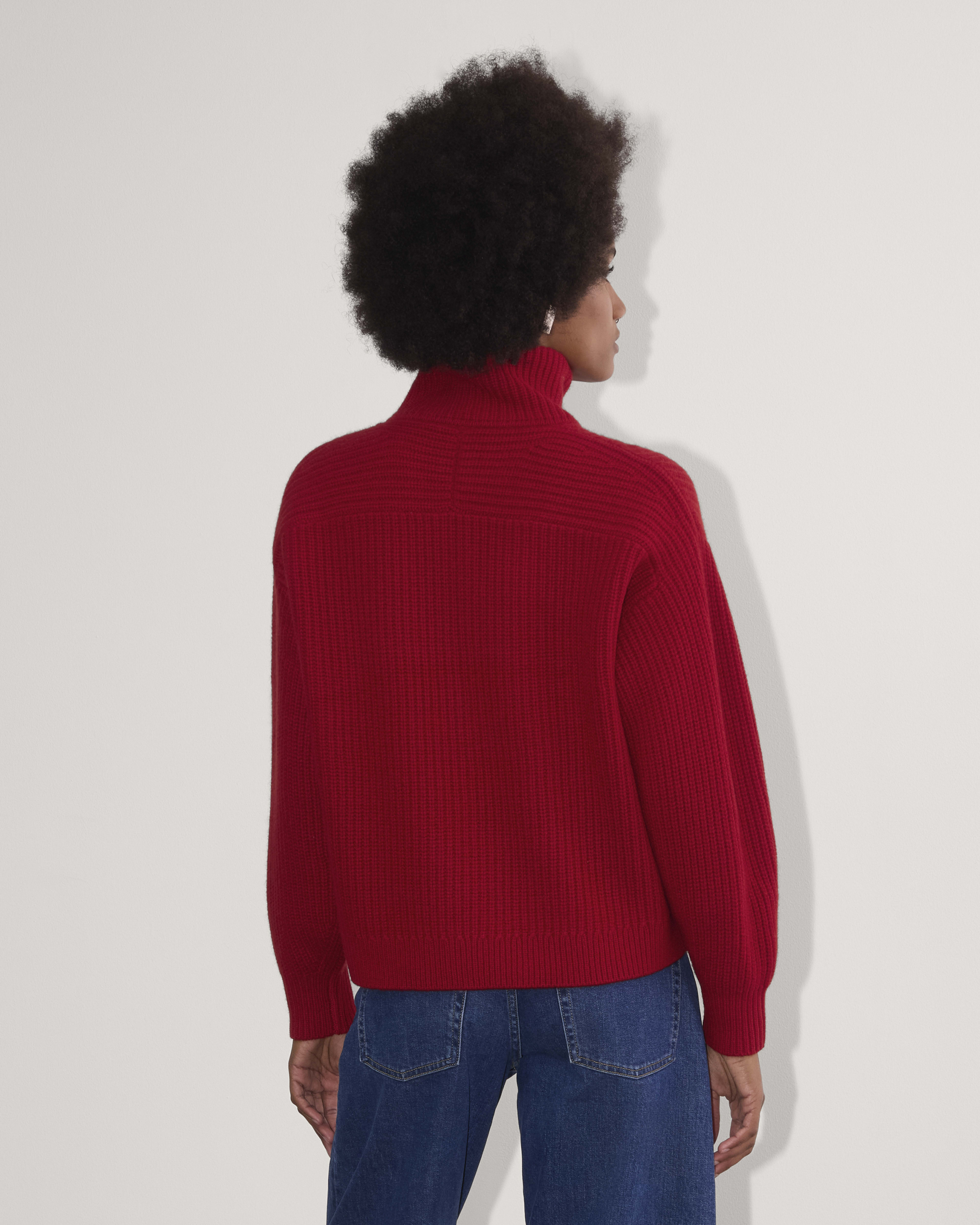 The Half-Zip Sweater in Luxe Merino | Berry Red – Everlane