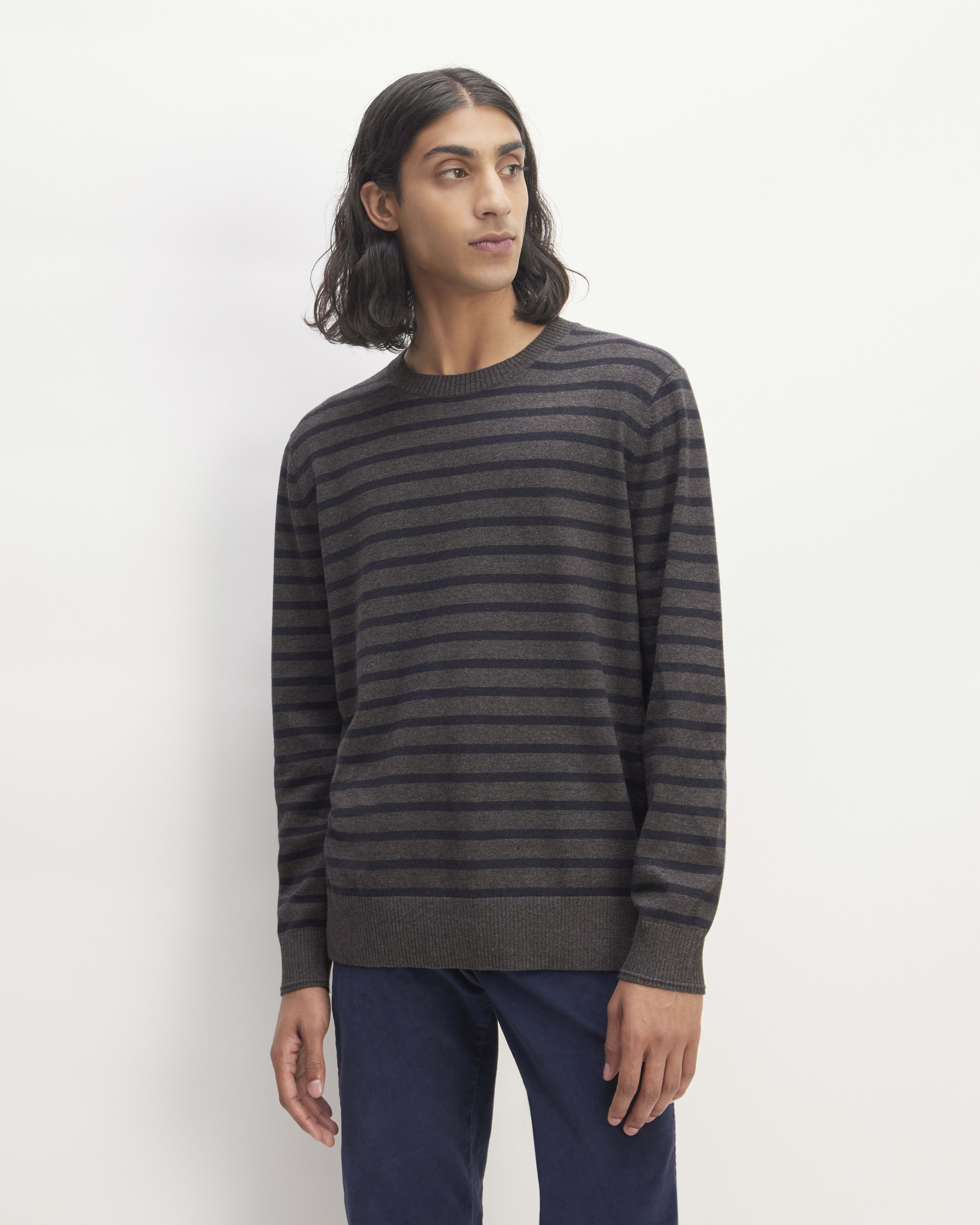 The No-Sweat Sweater | Uniform | Heathered Midnight / Heathered Ash ...