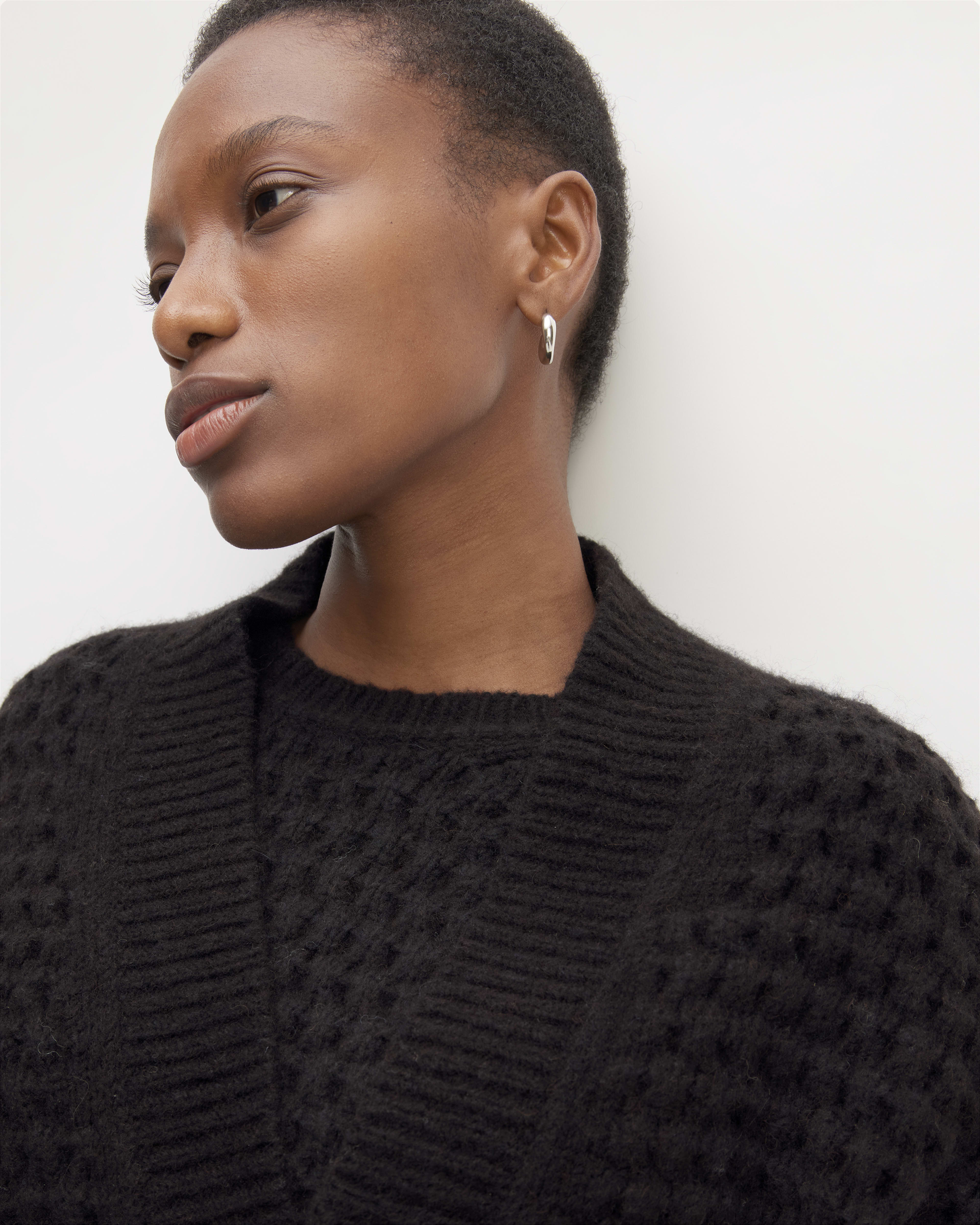 The Cloud Oversized Textured Cardigan | Black – Everlane