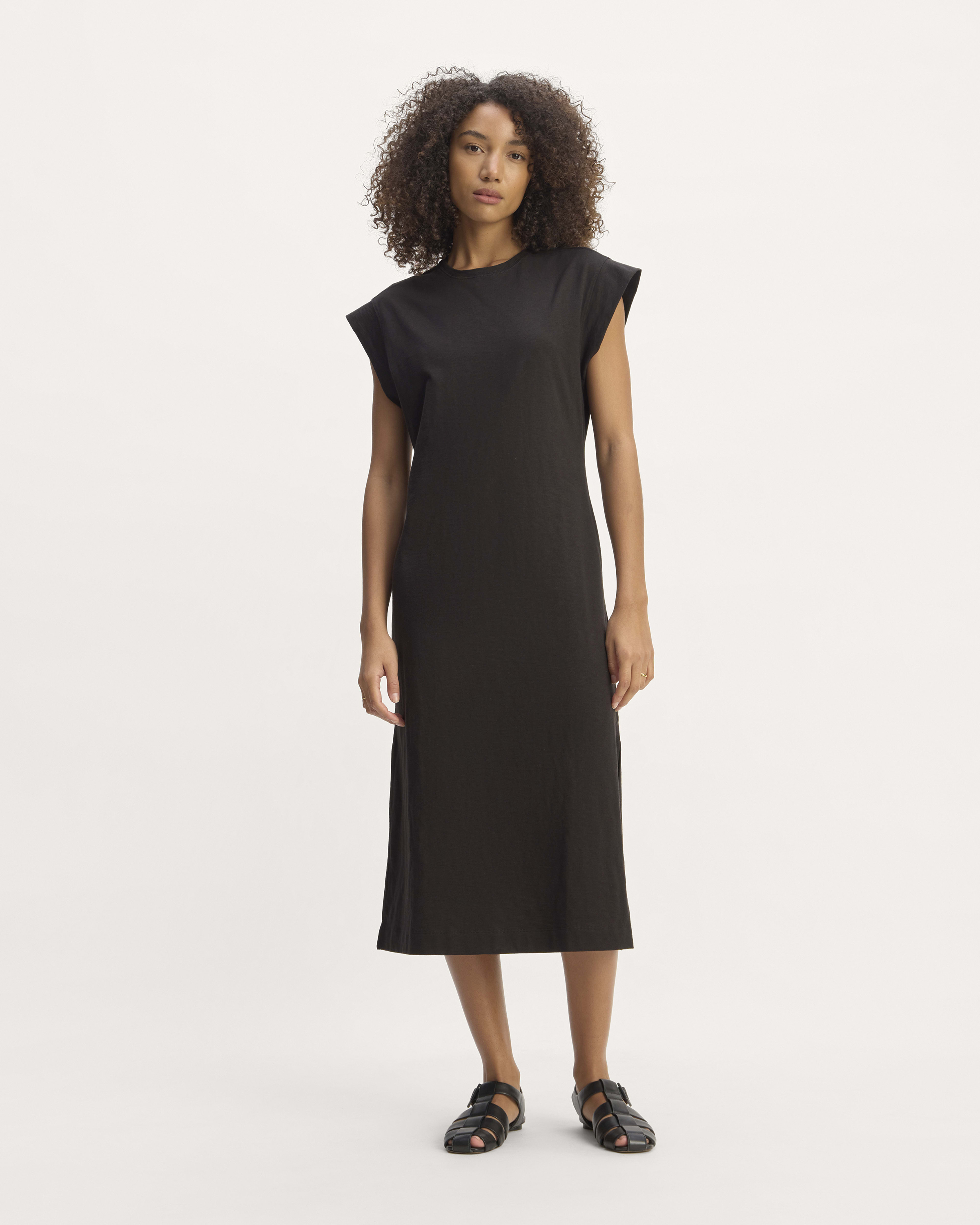 The Muscle Tee Midi Dress | Black – Everlane