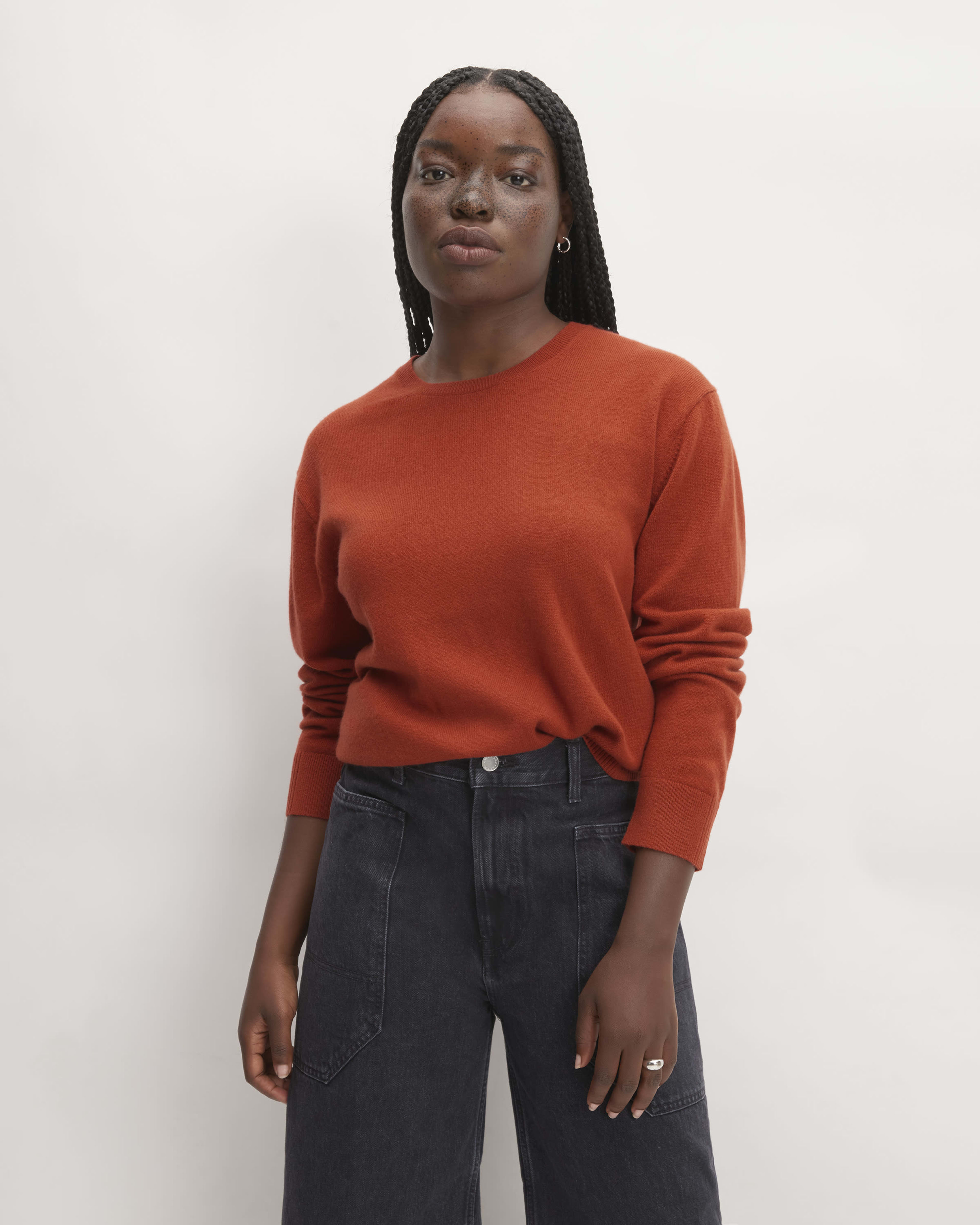 The Cashmere Classic Crew Sweater Rusted Red – Everlane
