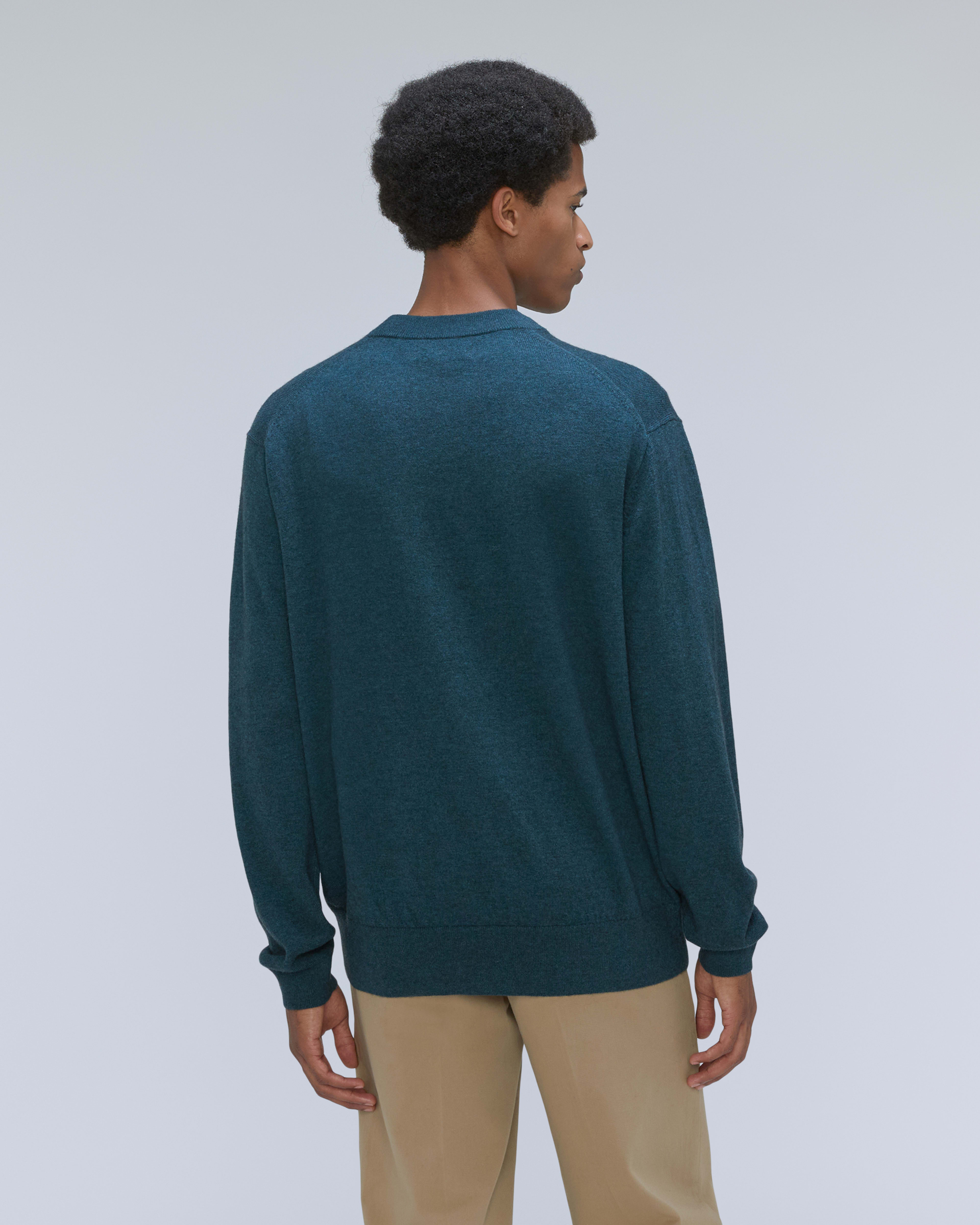 The Merino-Blend Crewneck Sweater Deep Teal – Everlane
