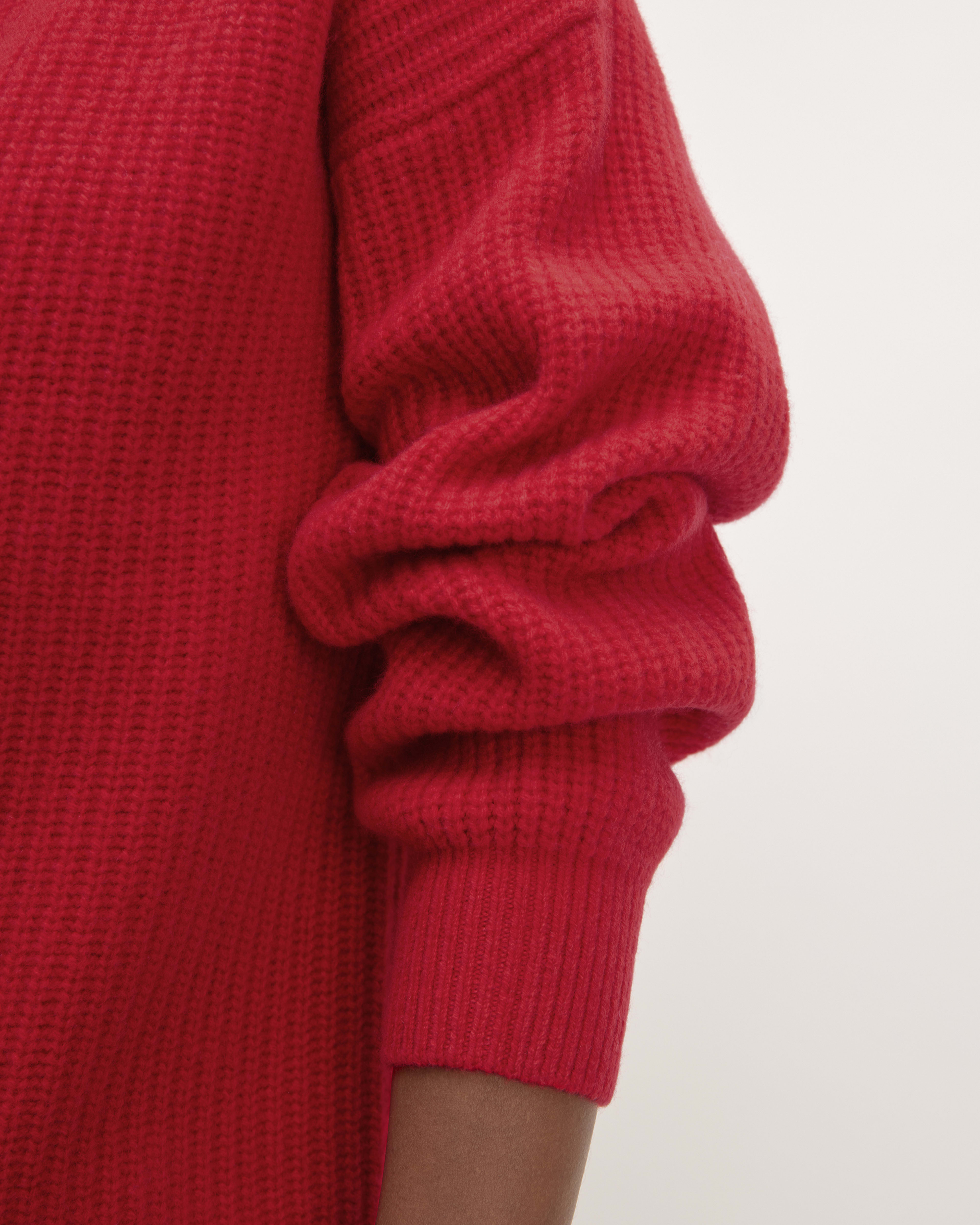The Felted Merino Half-Zip Sweater Classic Red – Everlane