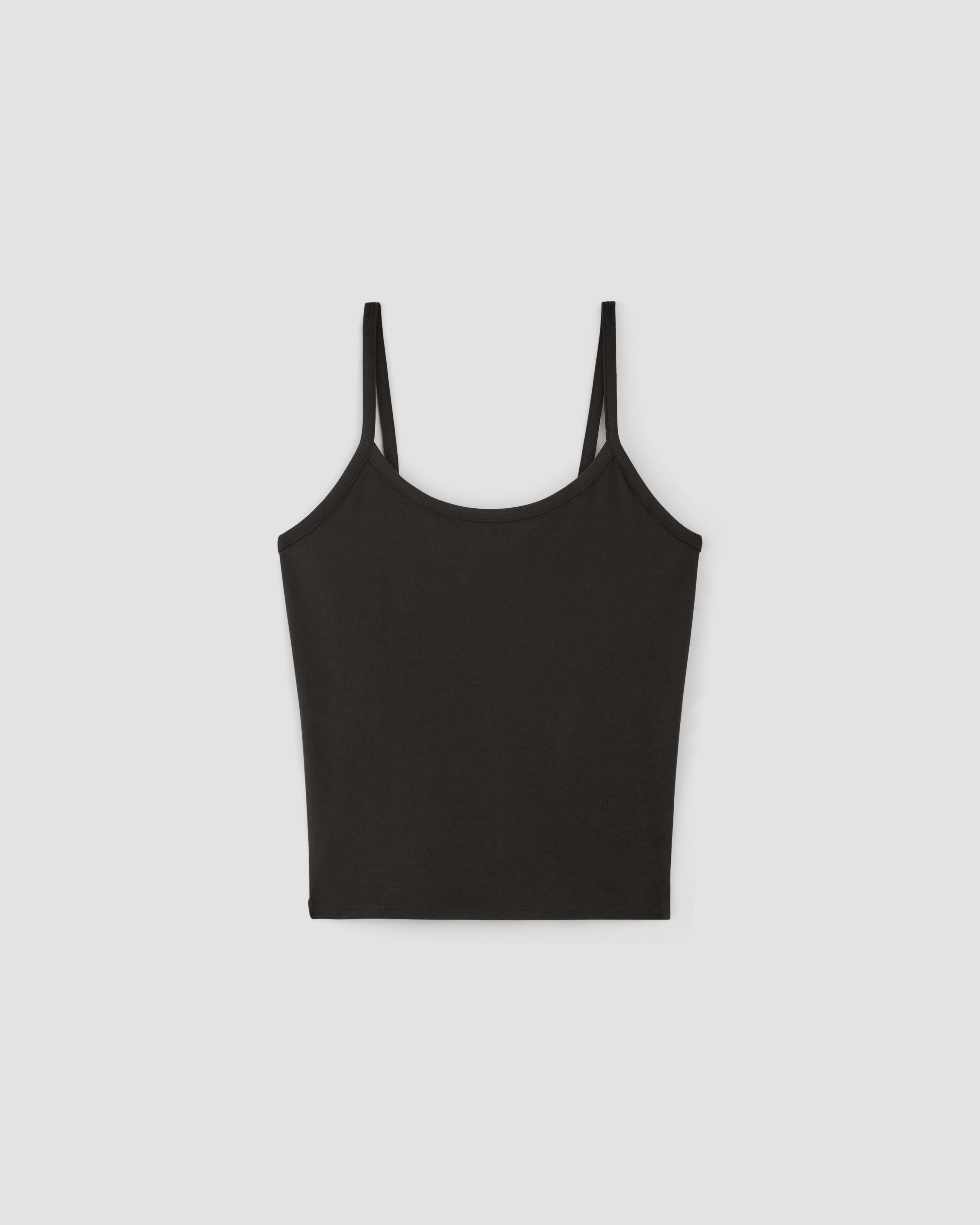 The Supima® Form Spaghetti Strap Cami | Black – Everlane