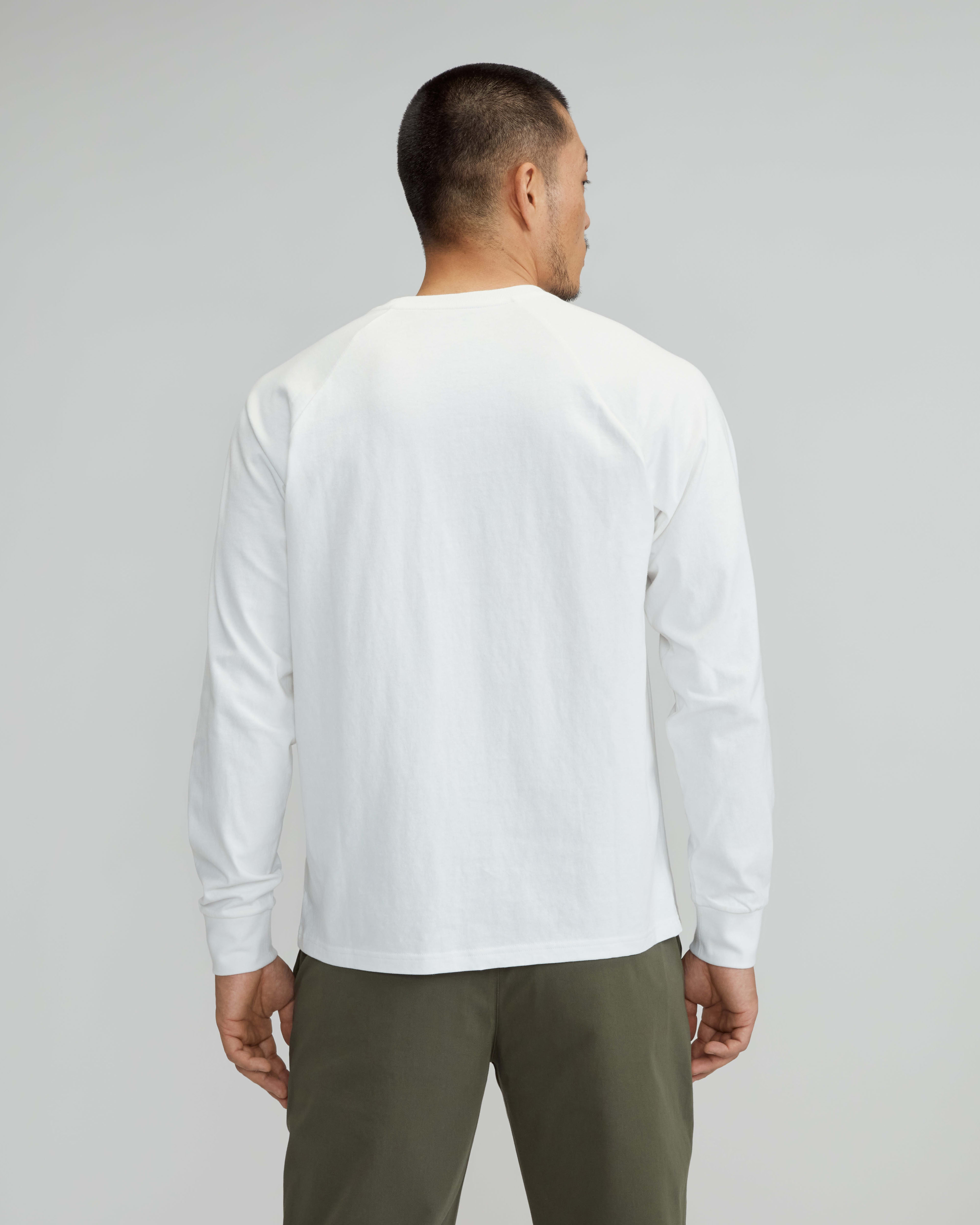 The Premium-Weight Long-Sleeve Crew | Uniform | White – Everlane