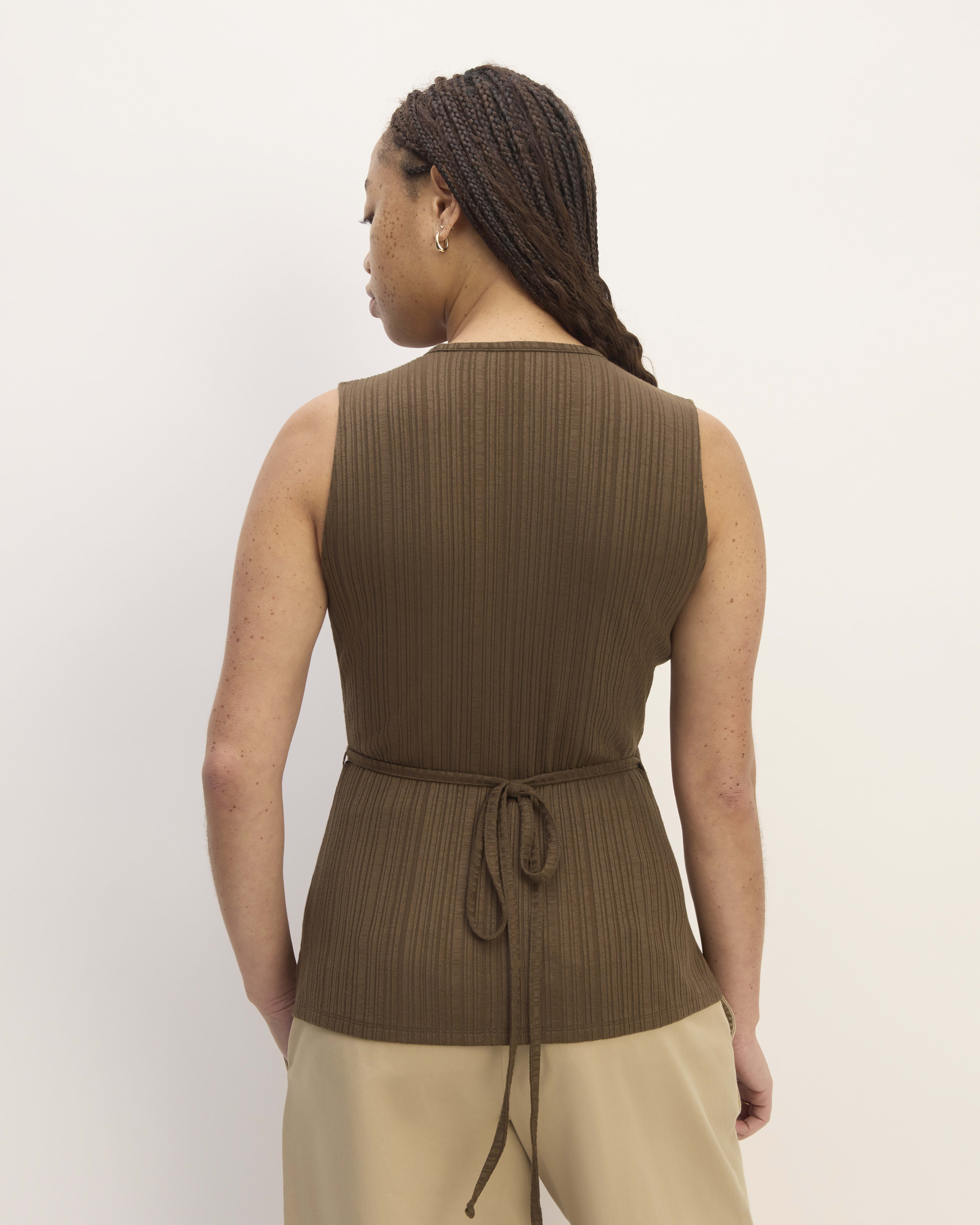The Rib Wrap Top | Cocoa – Everlane