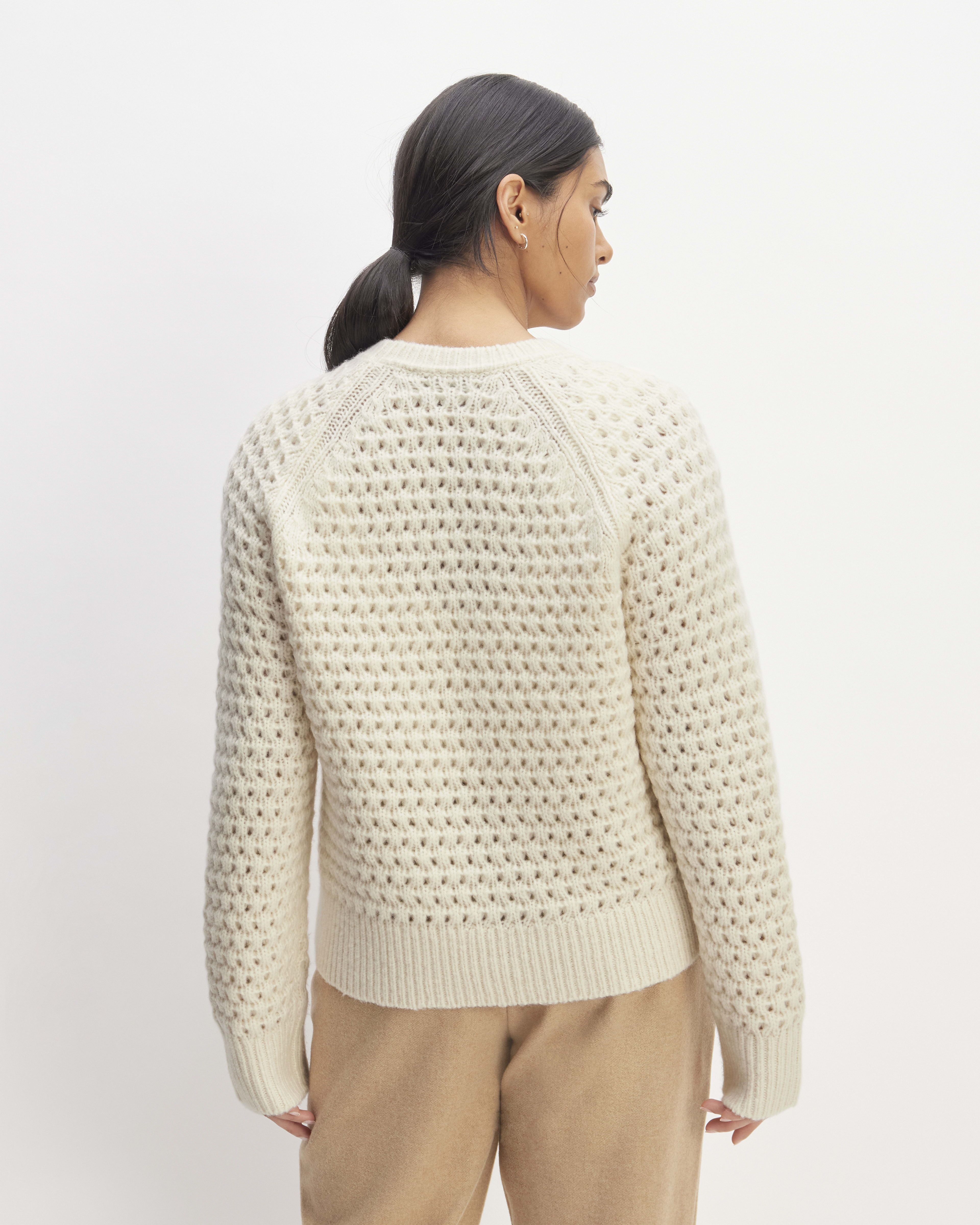 The Cloud Oversized Textured Crew | Bone – Everlane