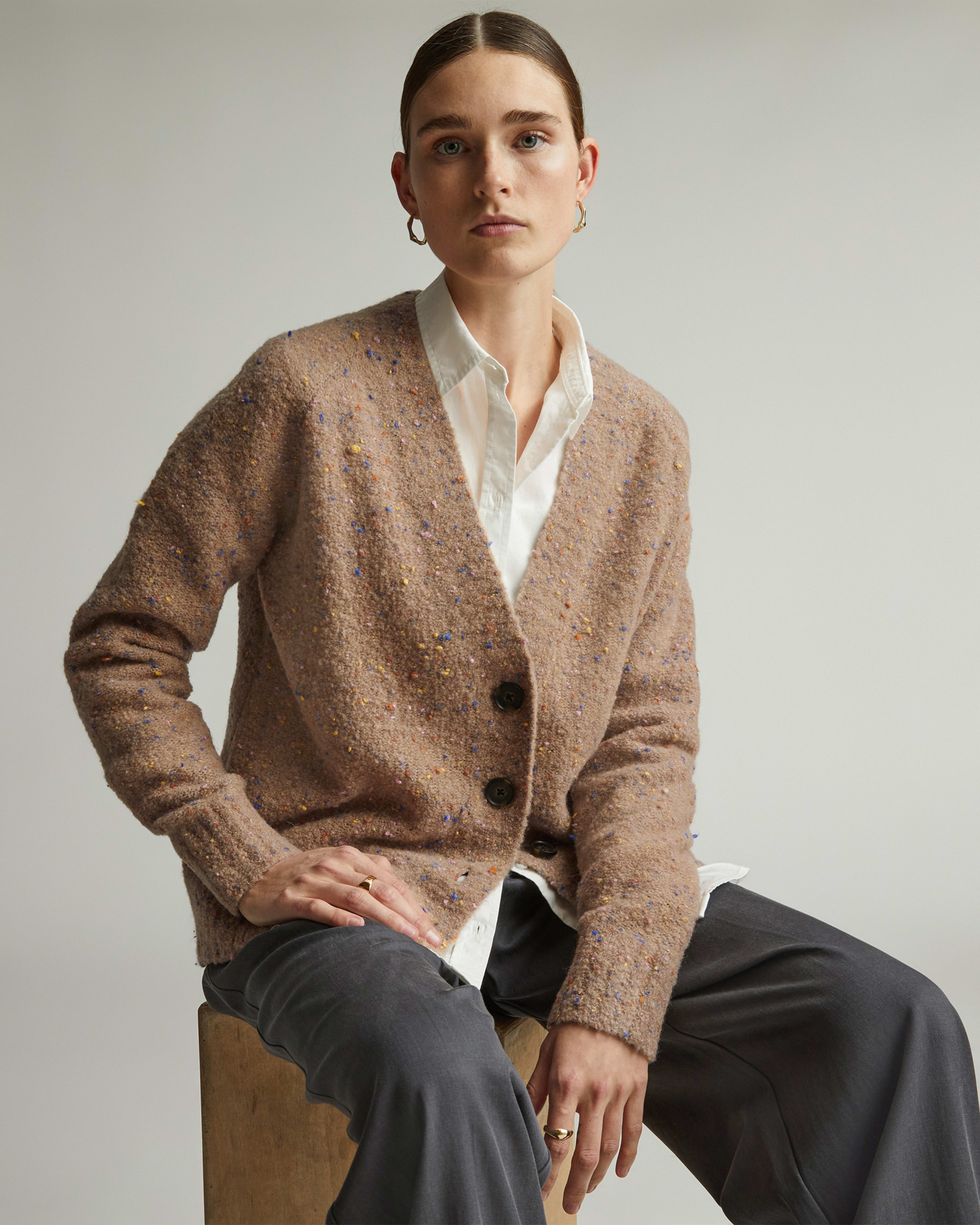 The Confetti Cardigan Taupe Multi – Everlane