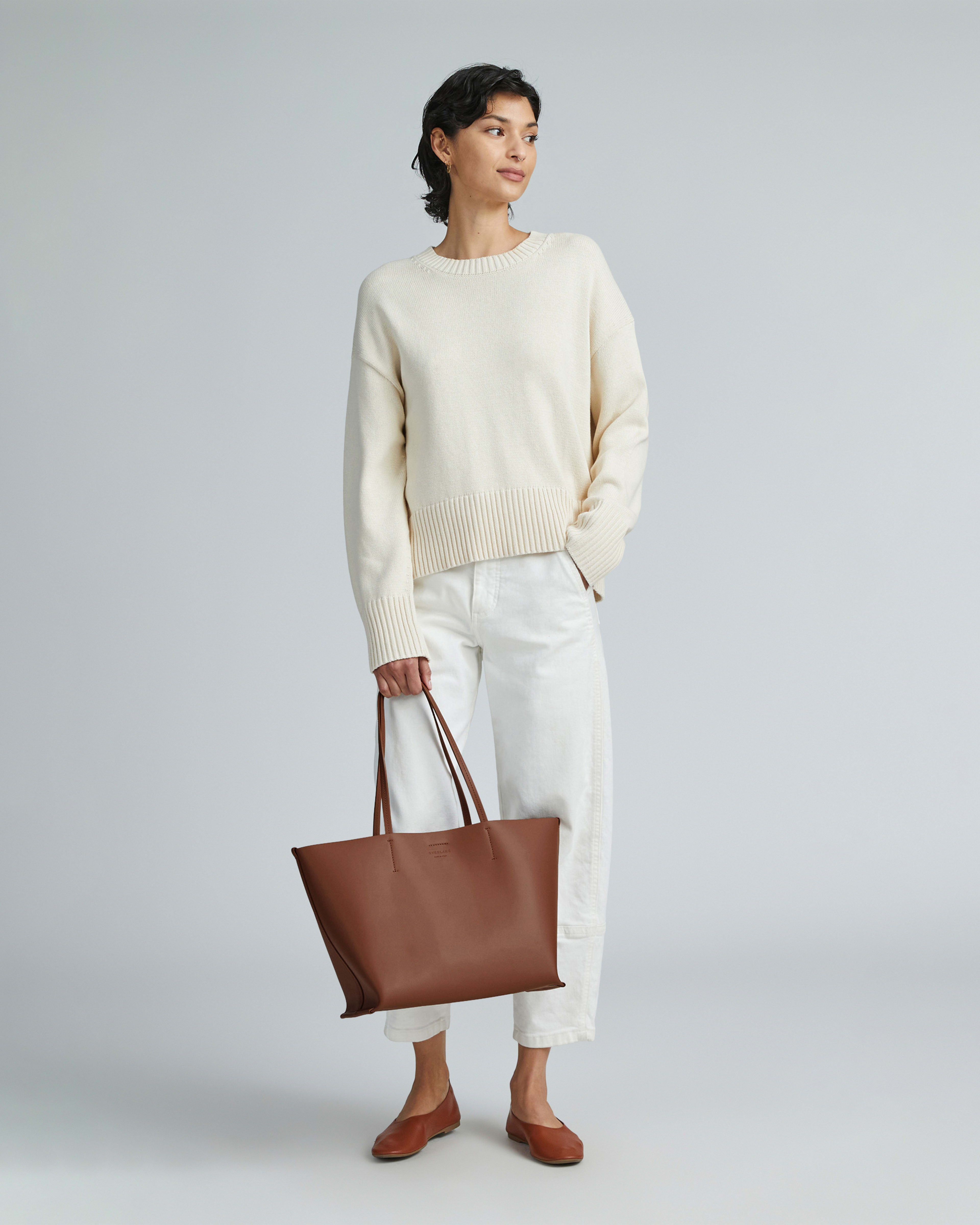 The Luxe Medium Italian Leather Tote | Cognac – Everlane