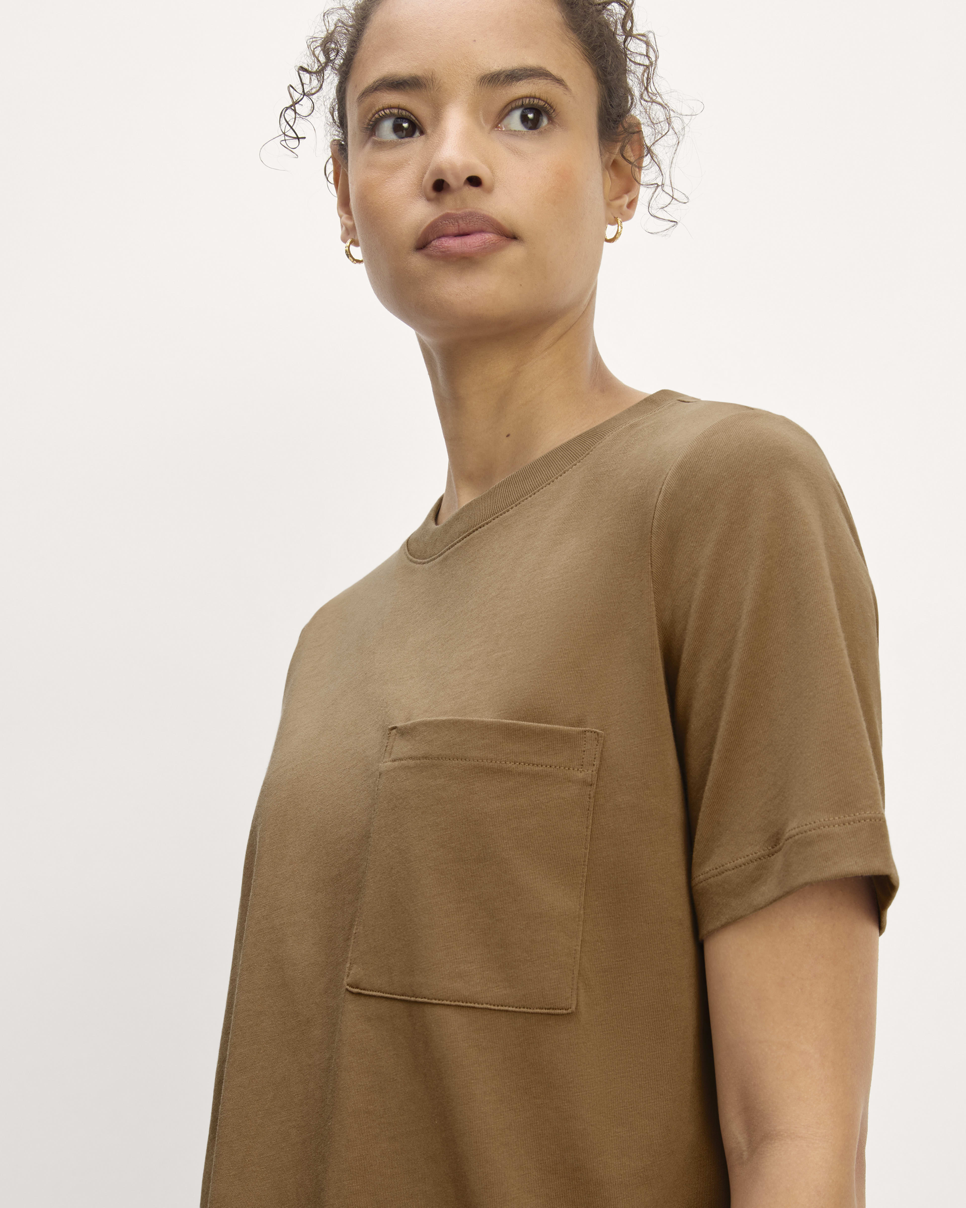The Organic Cotton Weekend Tee Dress Toasted Coconut – Everlane