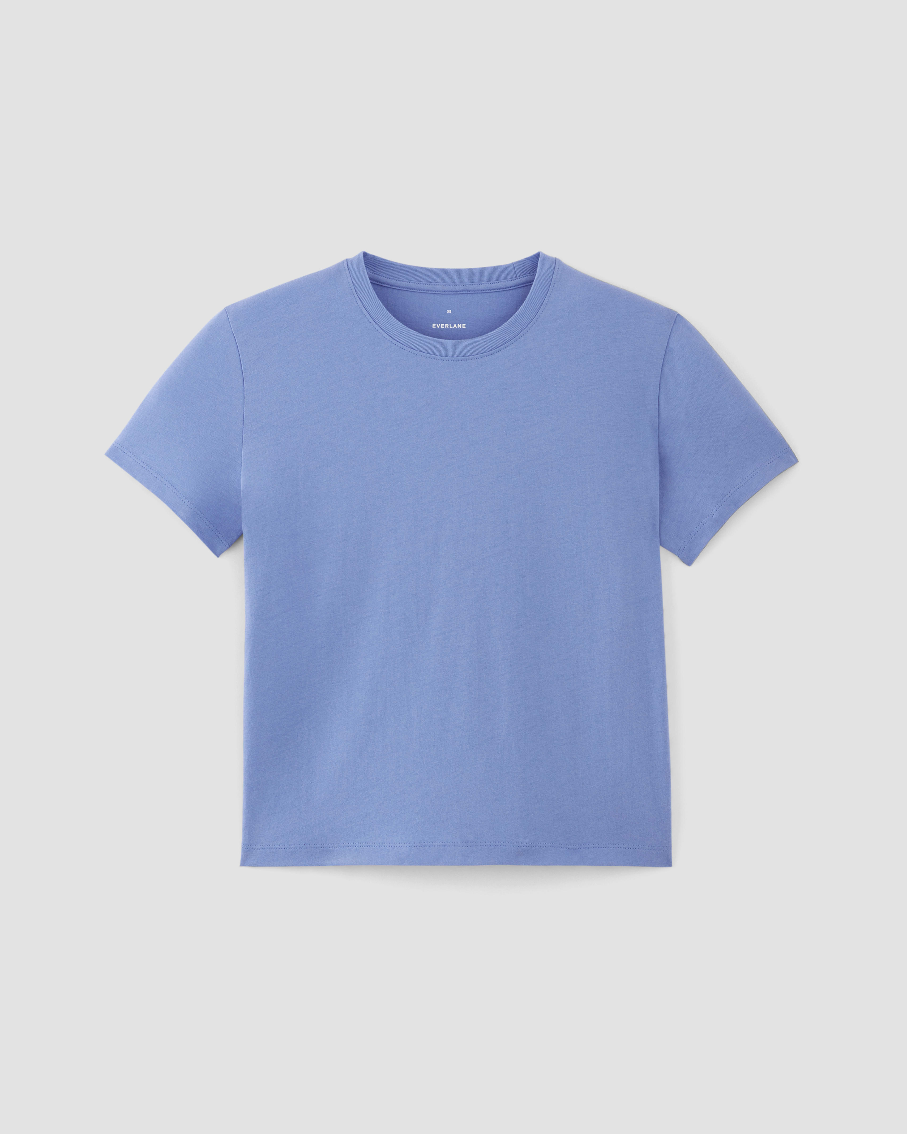The Box-Cut Tee in Essential Cotton Blue Opal – Everlane