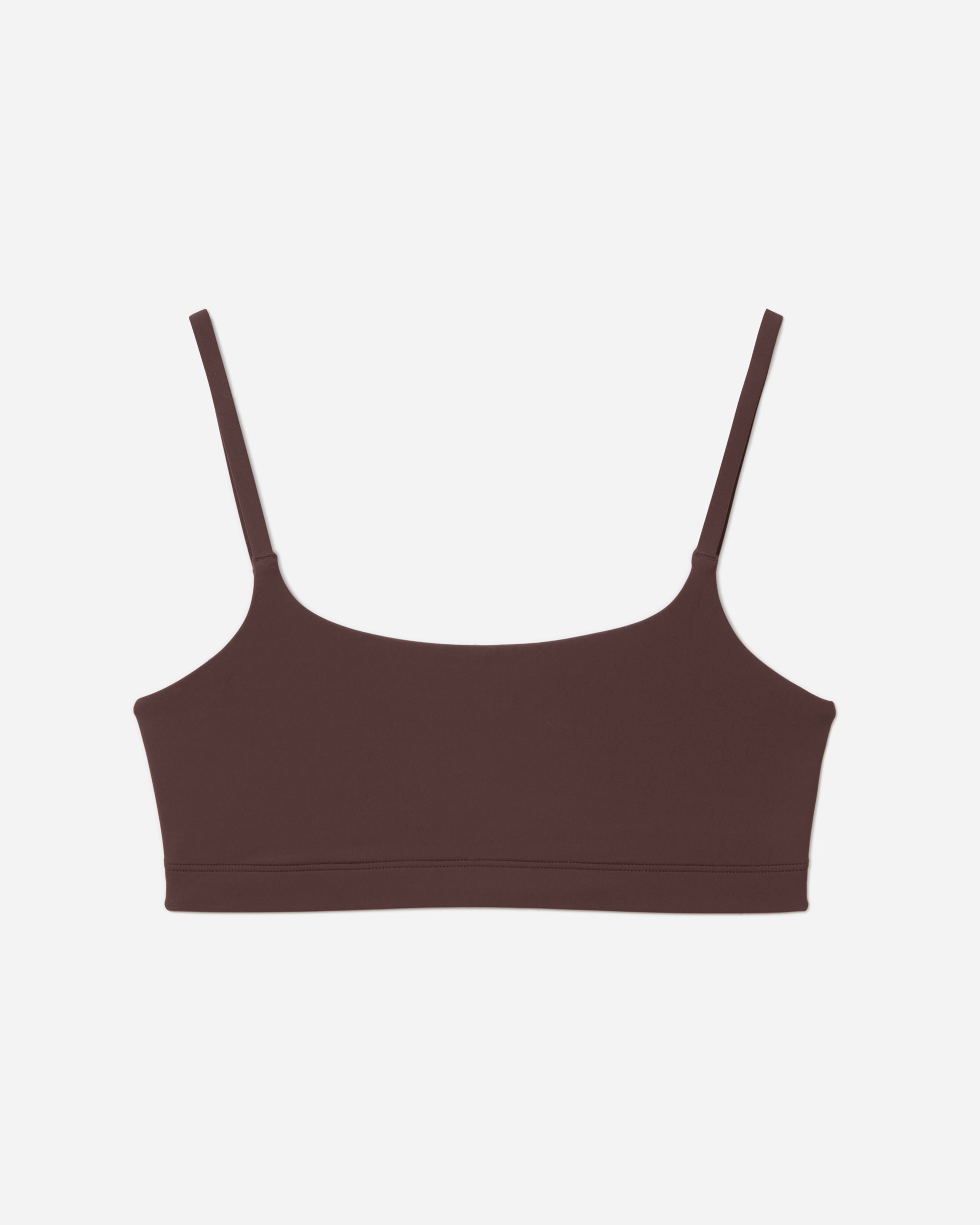 The Invisible Square-Neck Bralette | Dark Tan – Everlane