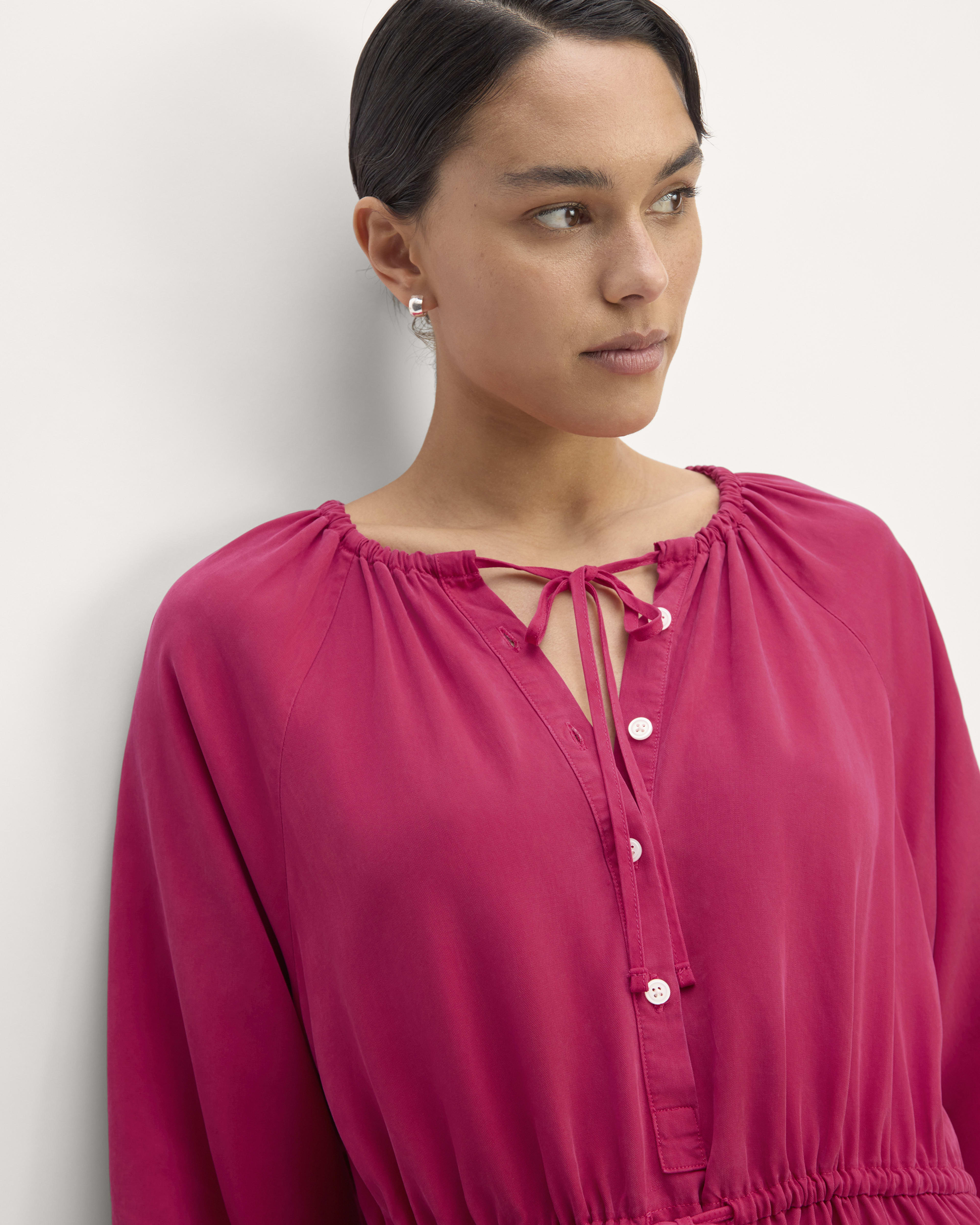 The TENCEL™ Gathered Maxi Dress | Red Currant – Everlane