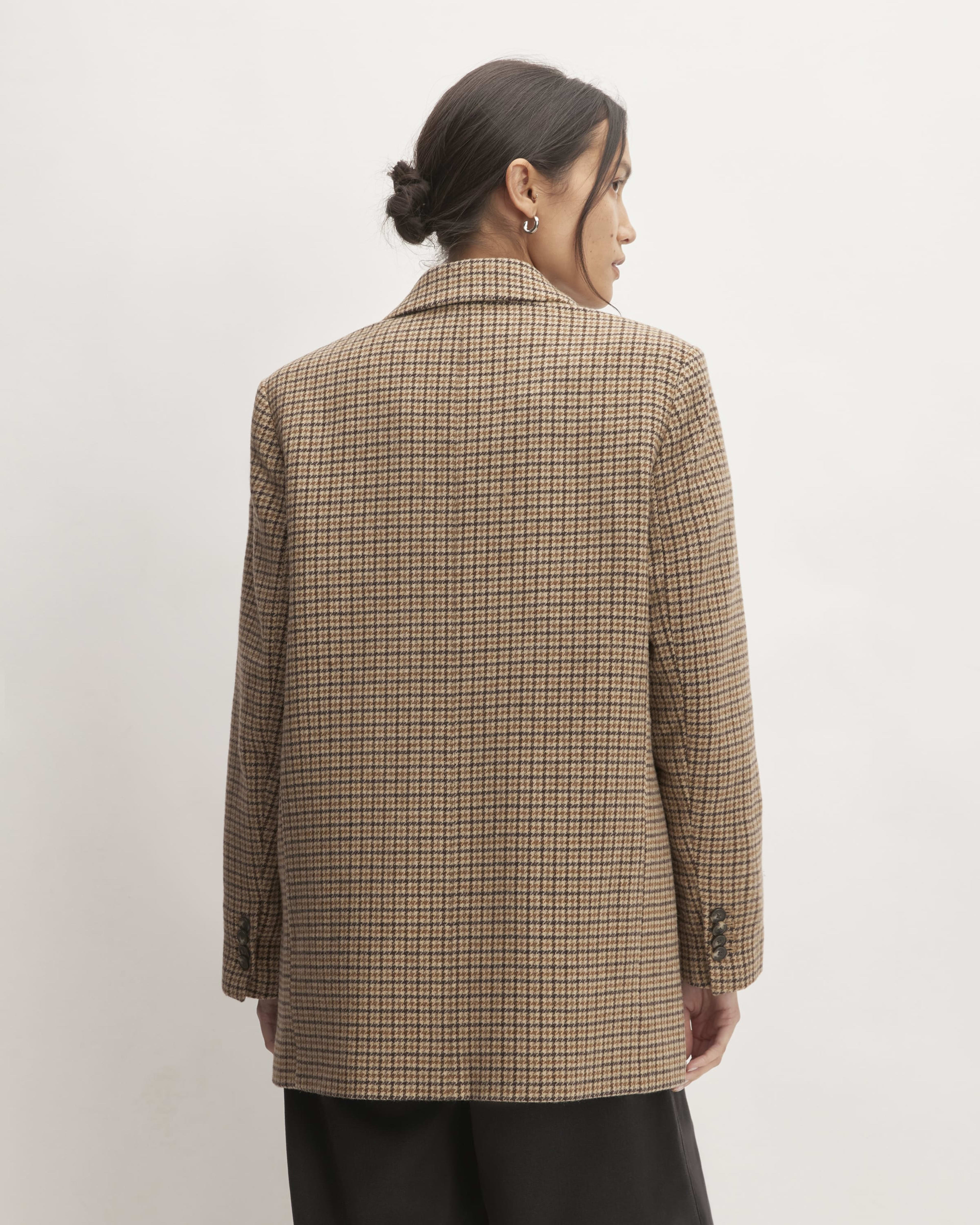 The Oversized Blazer in Wool | Camel Houndstooth – Everlane