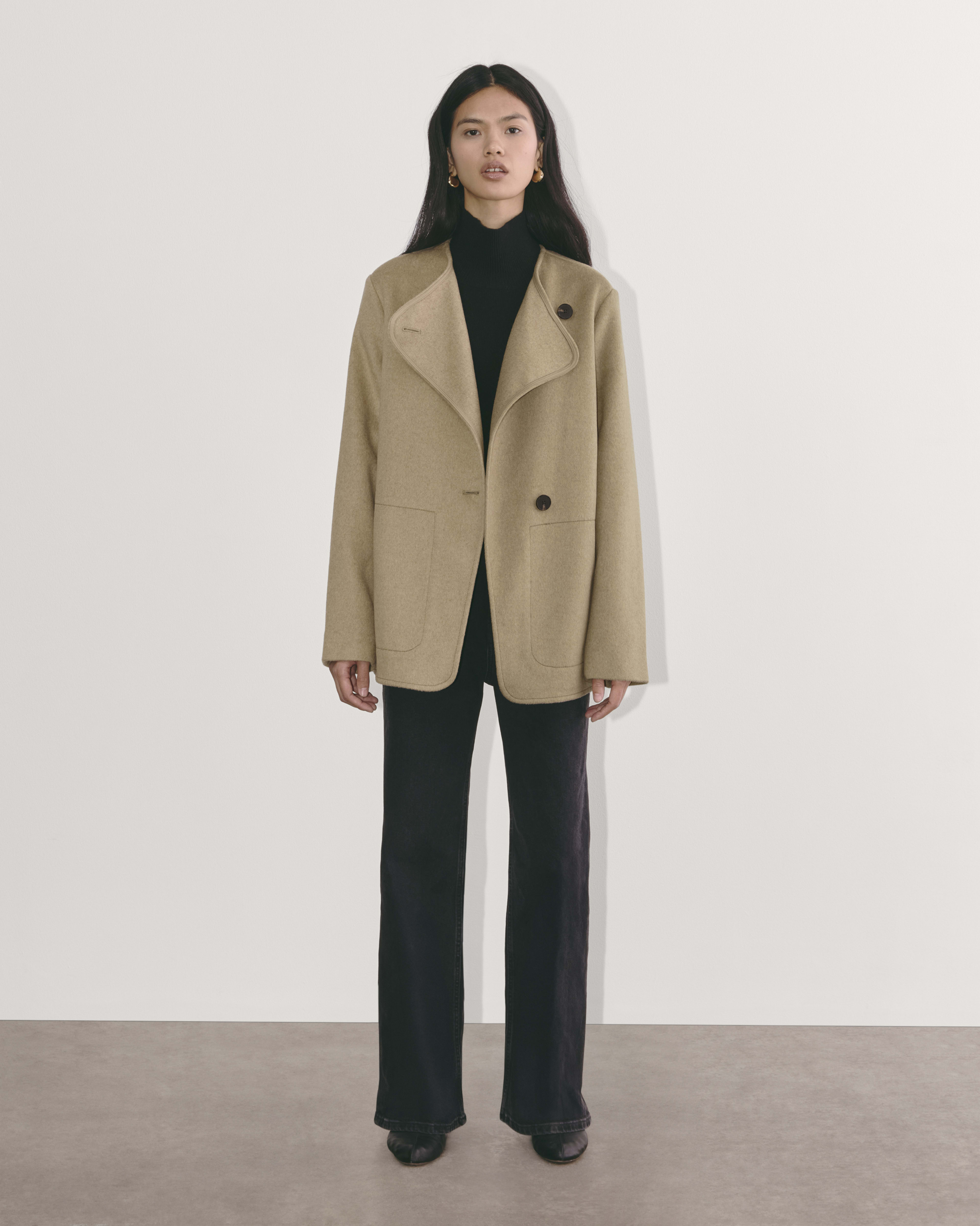 The October Coat | Dark Heathered Camel – Everlane