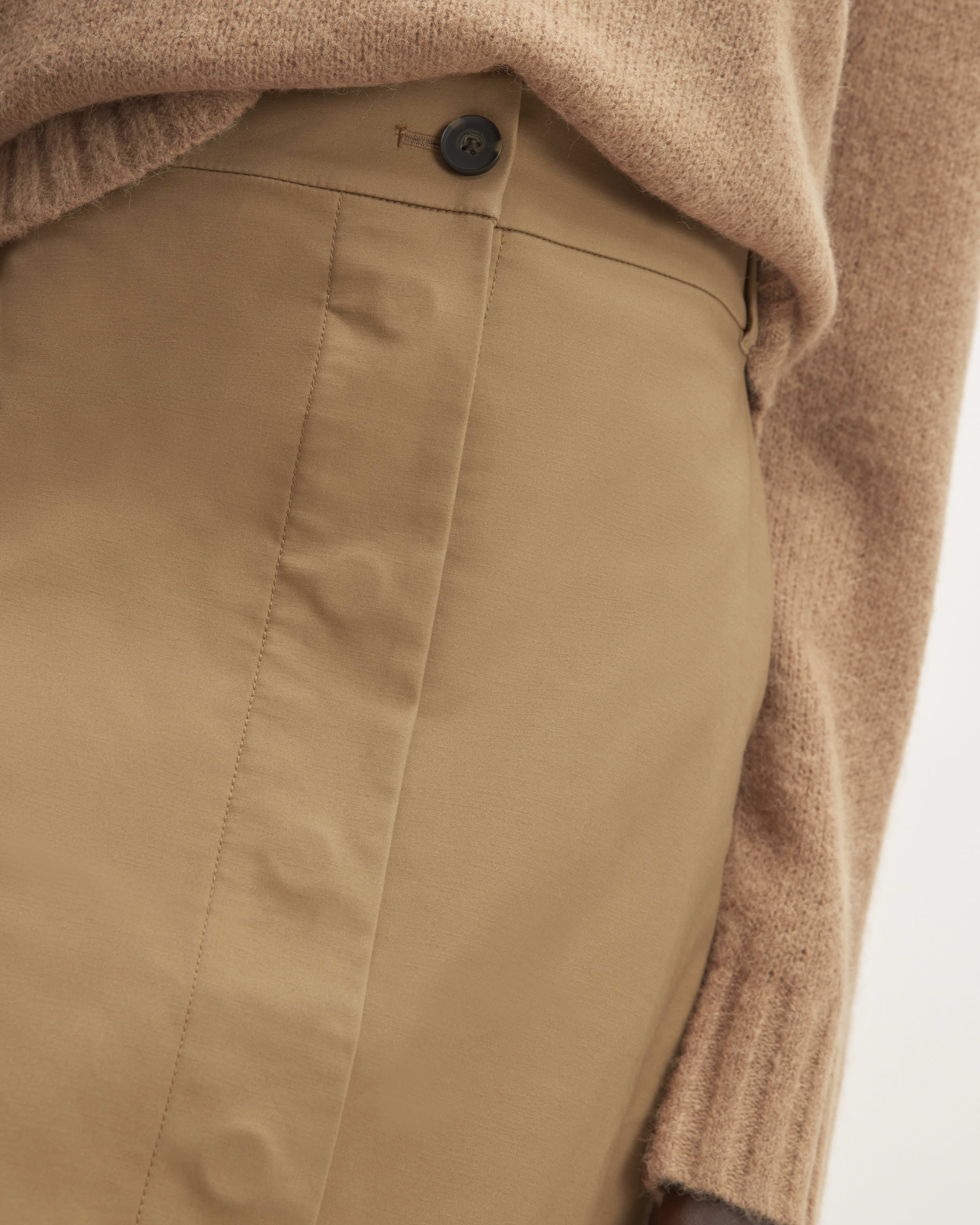The Structured Cotton A-Line Skirt Toasted Coconut – Everlane
