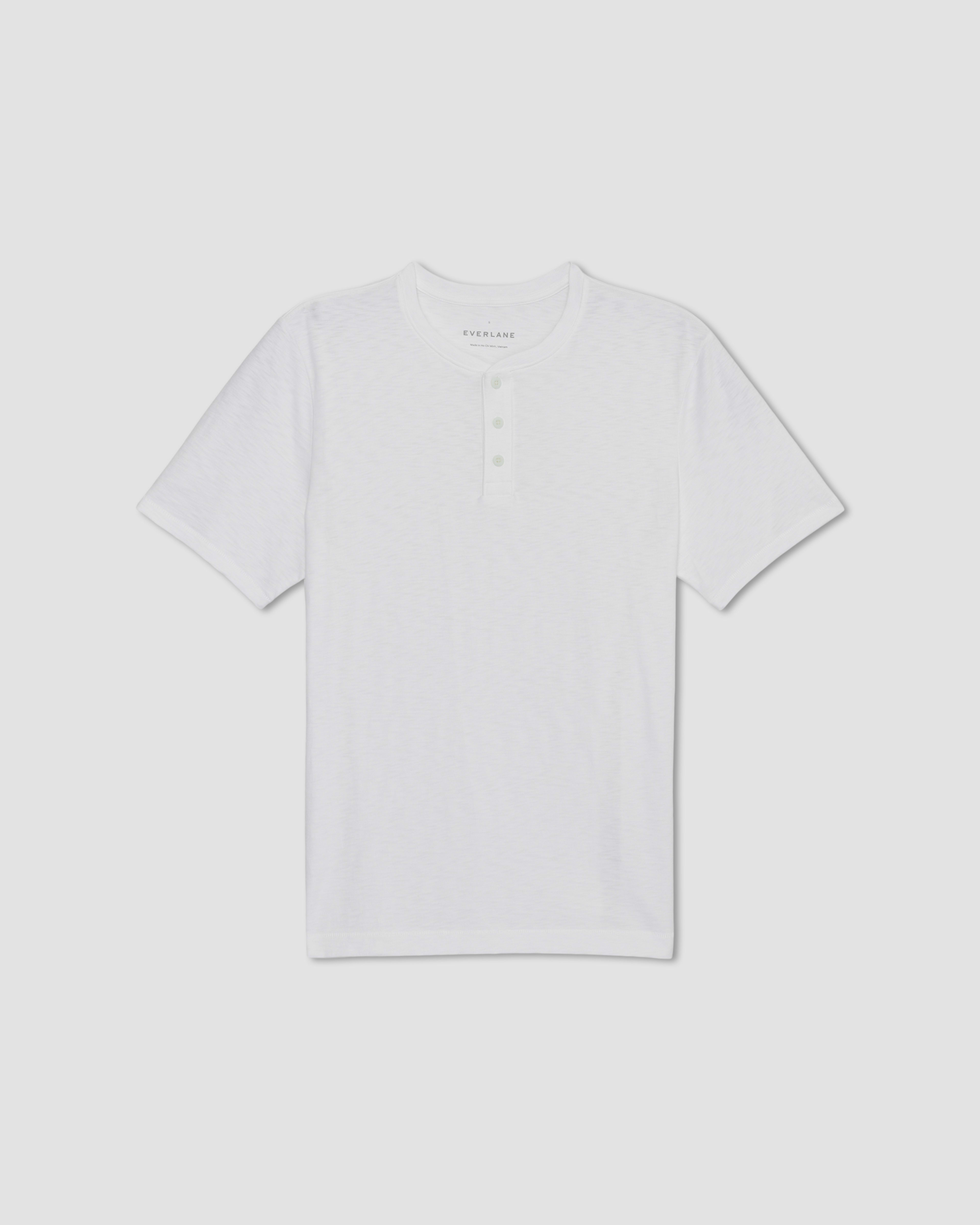 The Cotton Slub Henley White – Everlane