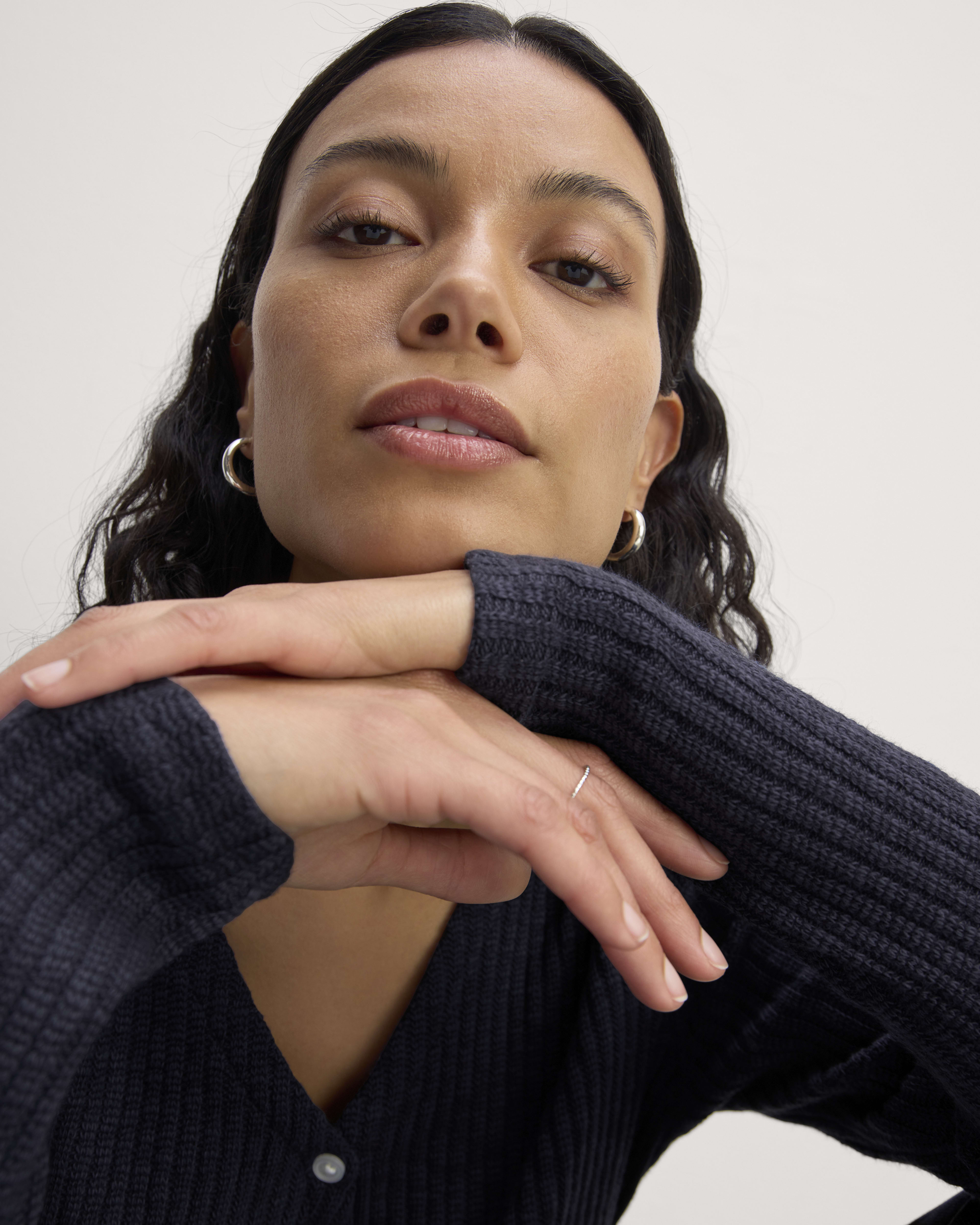 The Cozy Rib Cardigan Navy – Everlane