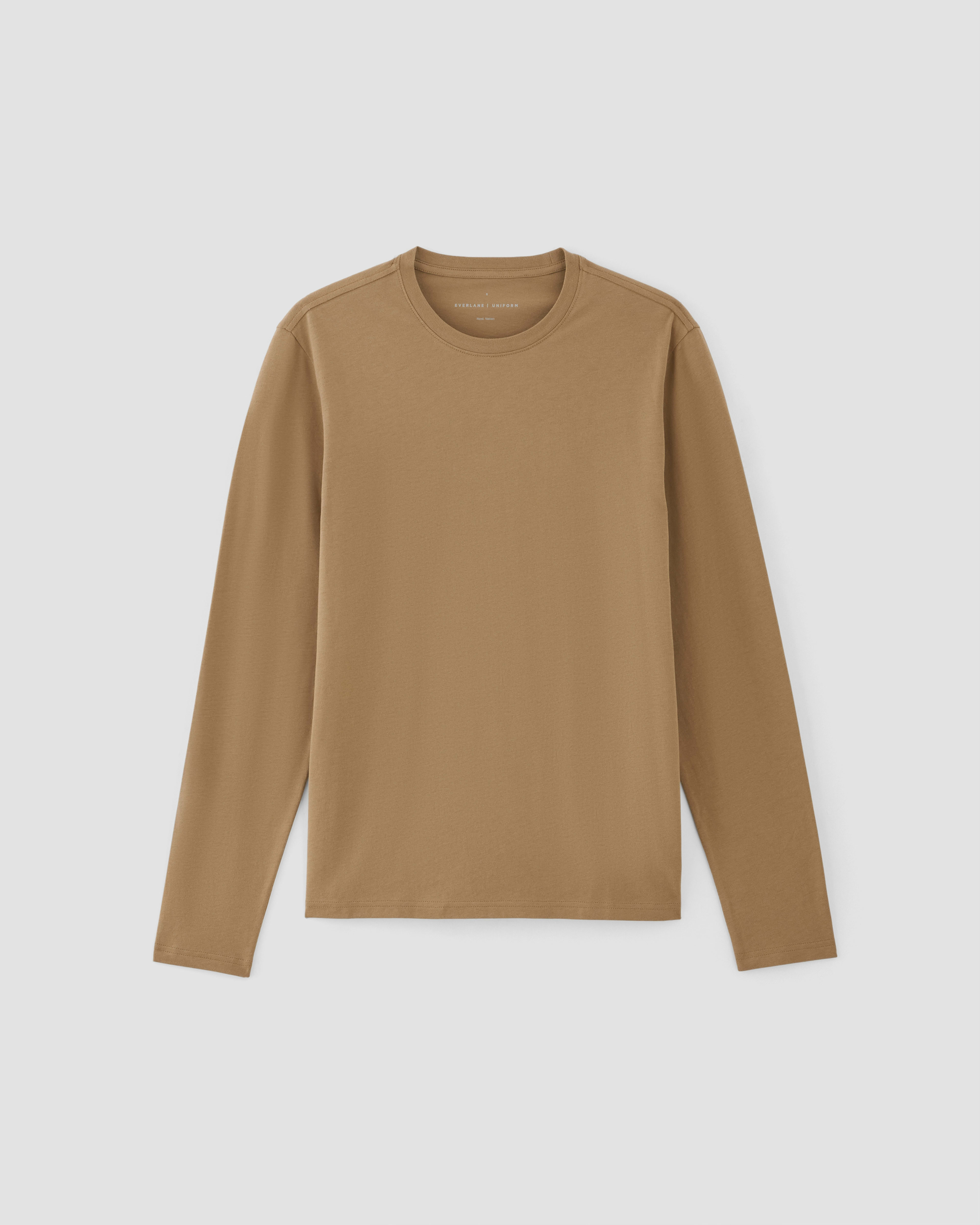 The Essential Organic Long-Sleeve Tee Toasted Coconut – Everlane