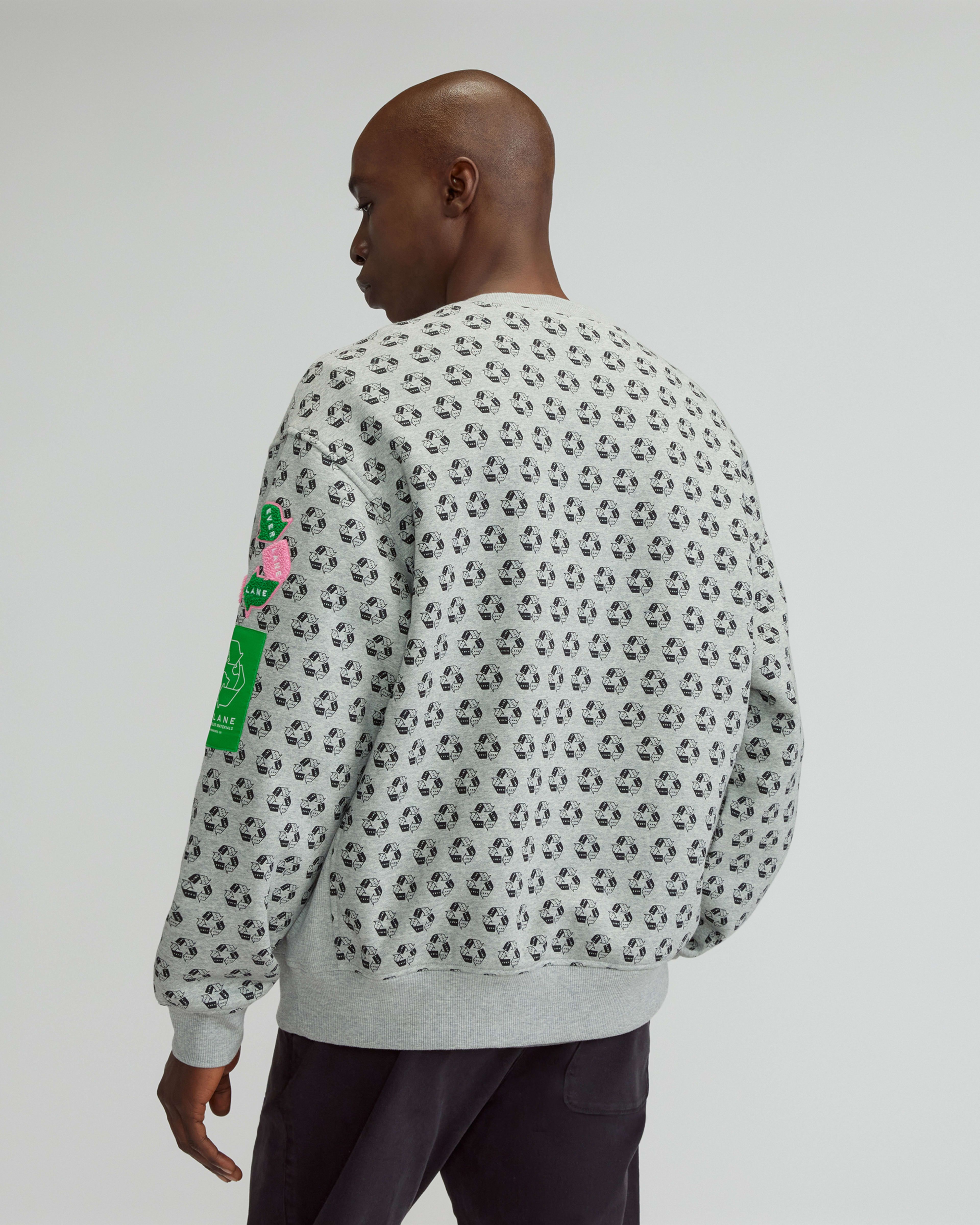 The ReTrack Crewneck Sweatshirt Earth Day Grey Multi – Everlane