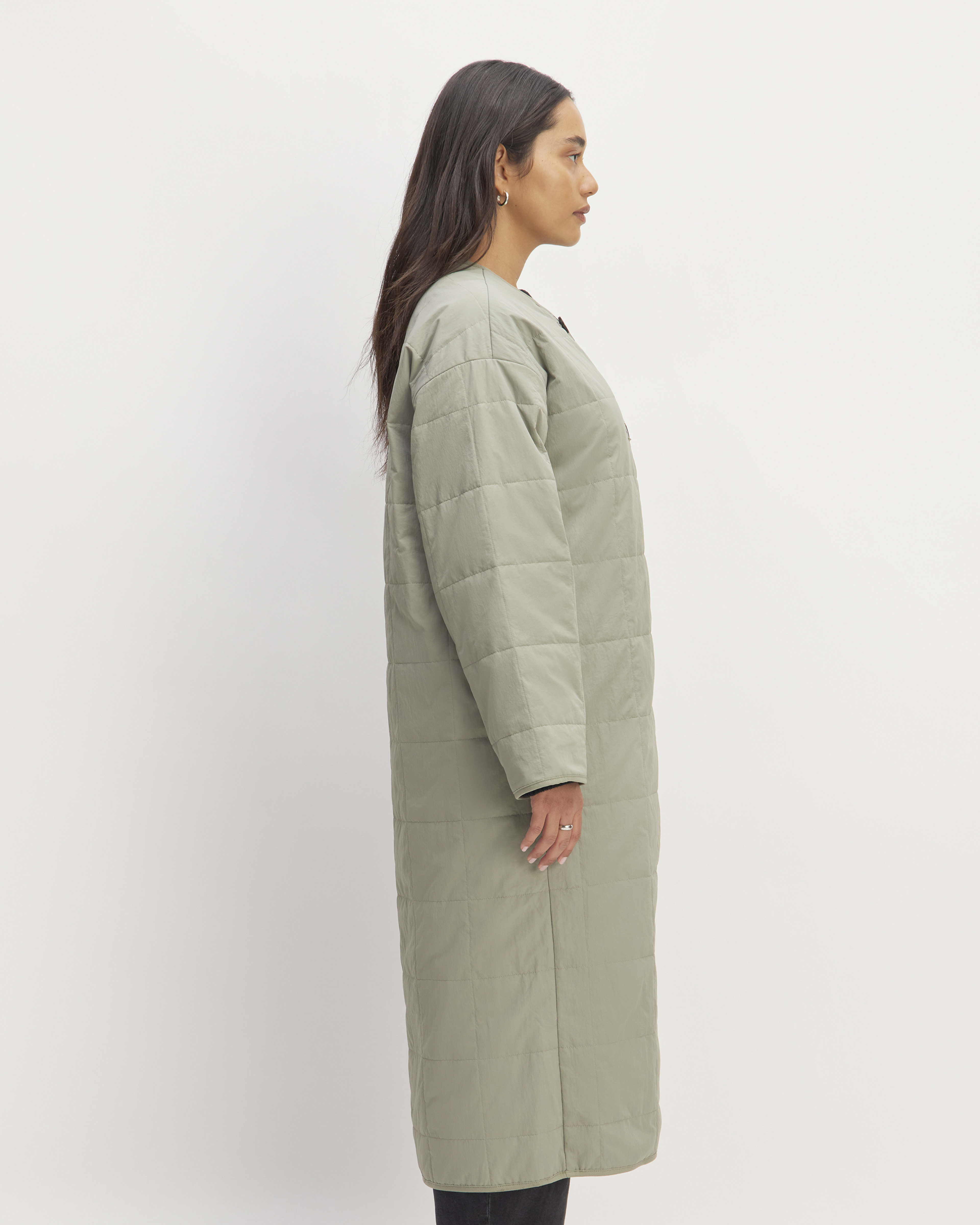 The ReNew Quilted Long Liner | Sage Green – Everlane