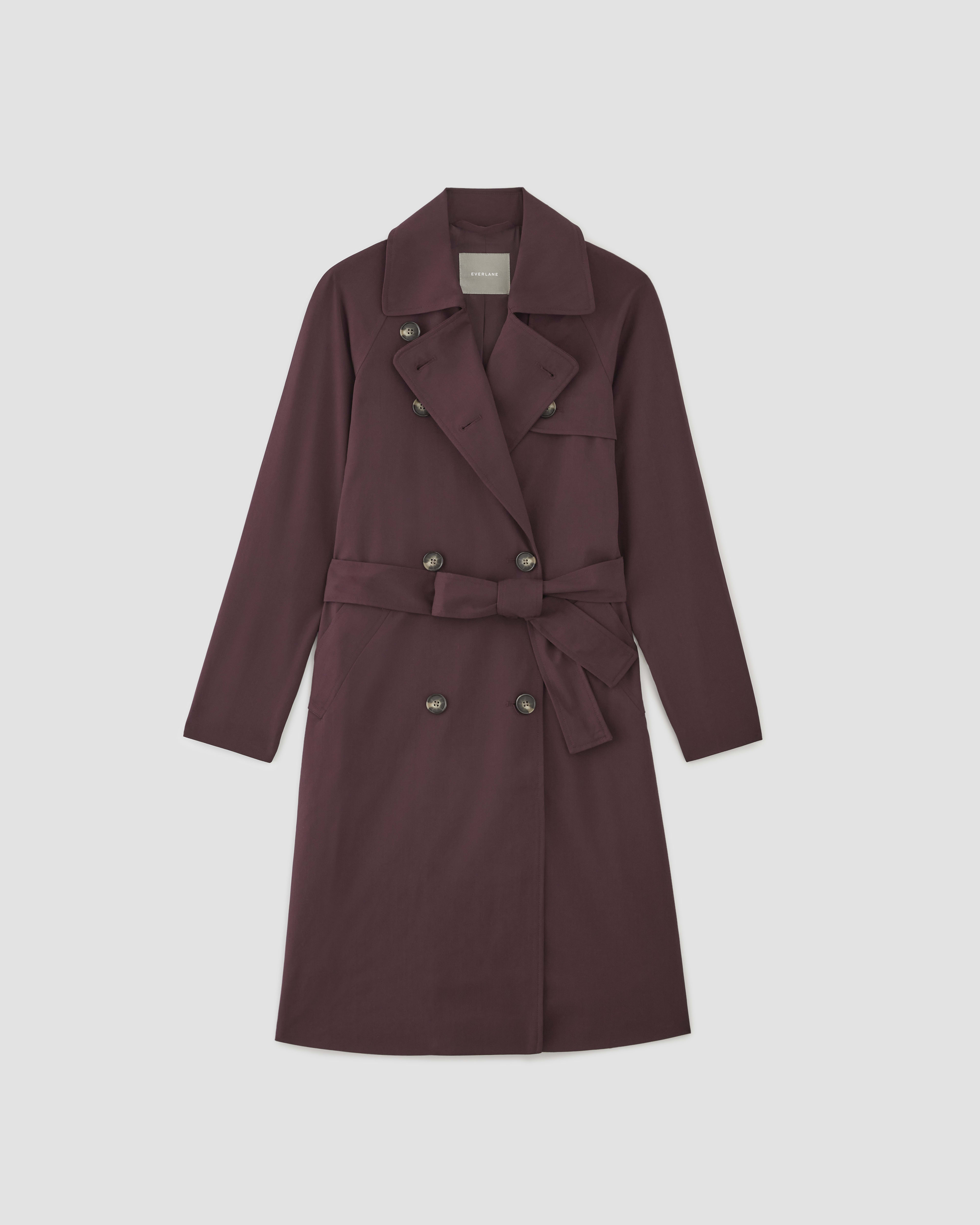 The Italian Wool Modern Trench Burgundy – Everlane