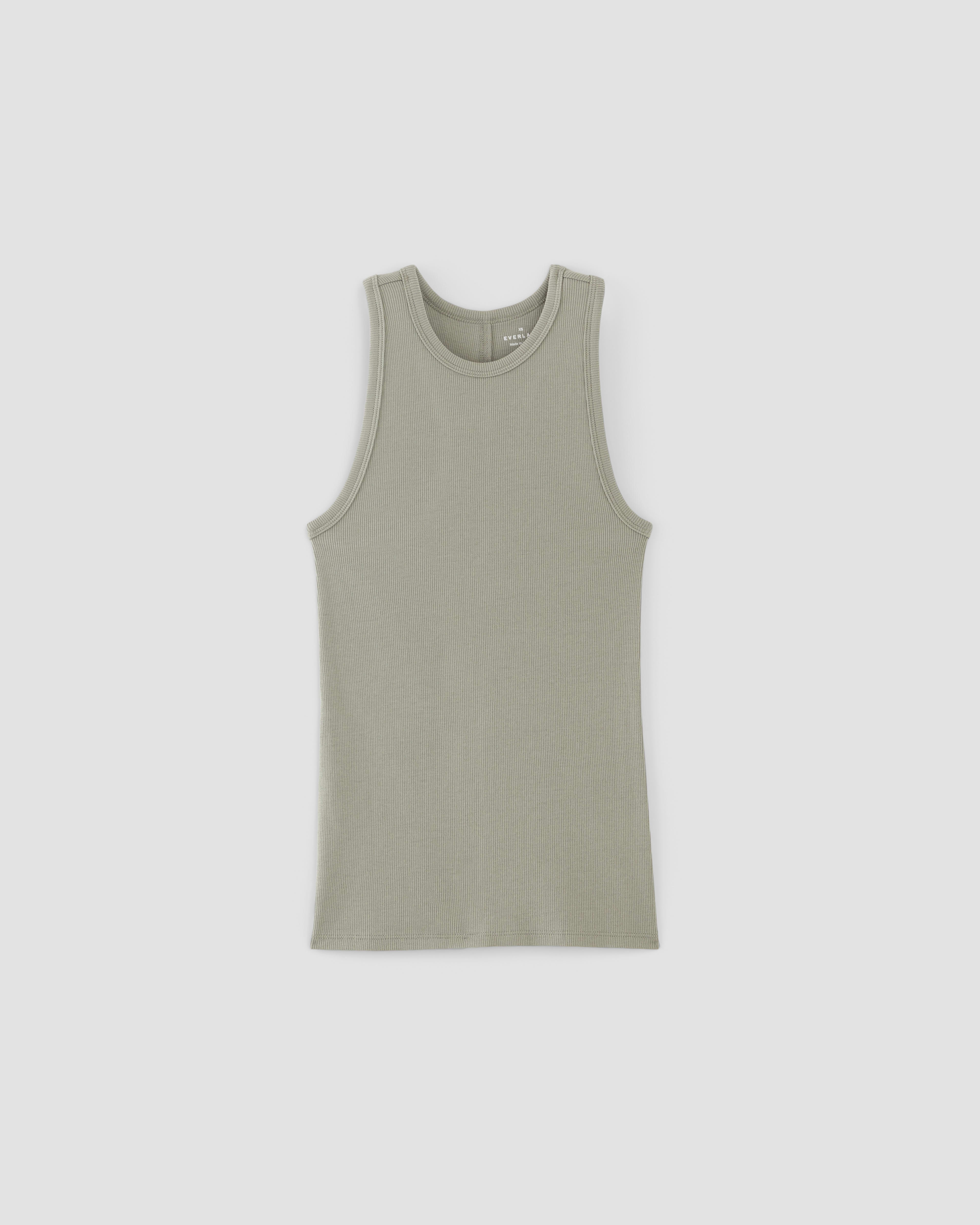 The Luxe Rib Racerback Tank Sage Green – Everlane
