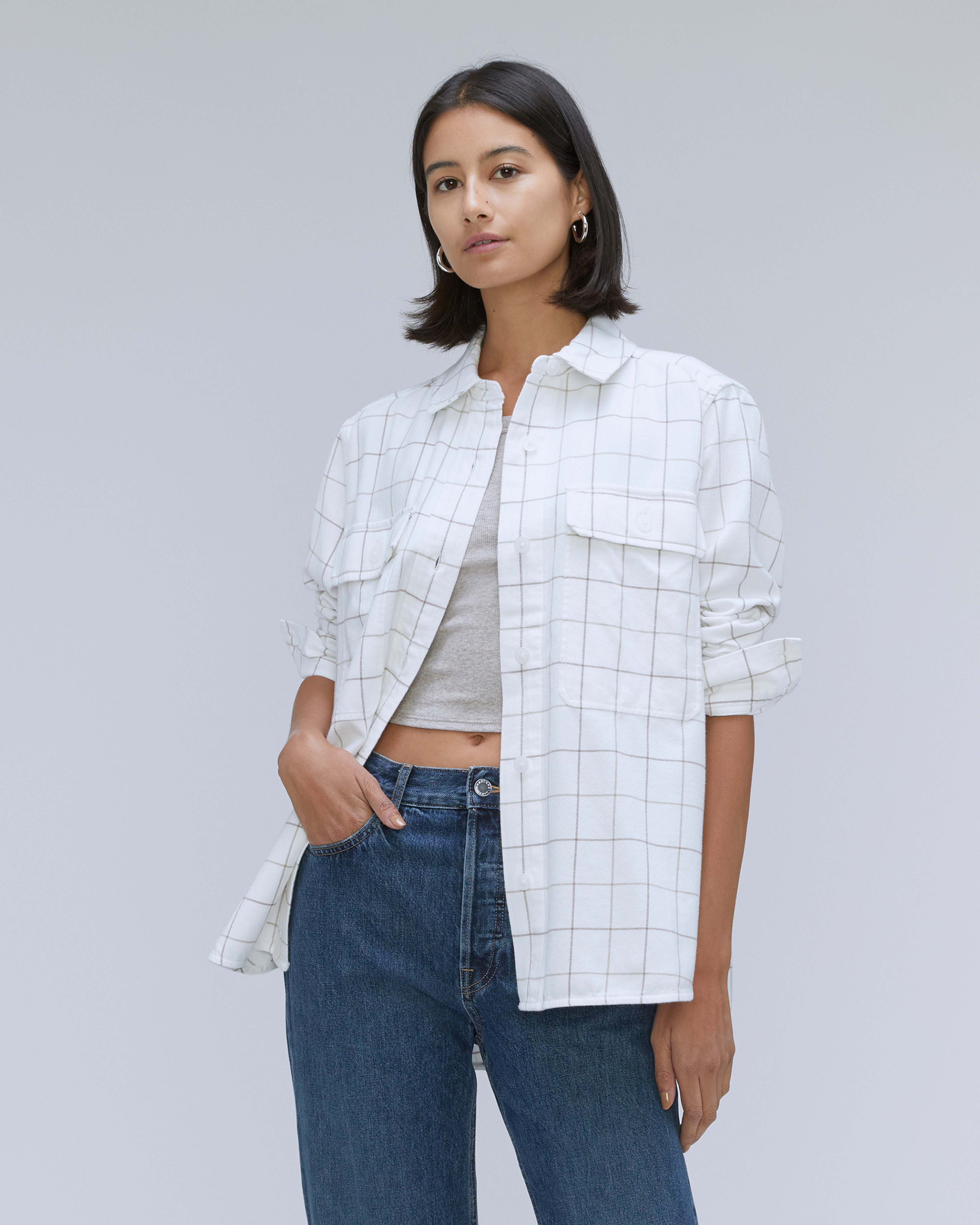 The Classic Cotton Flannel Shirt | Canvas Tan Plaid – Everlane