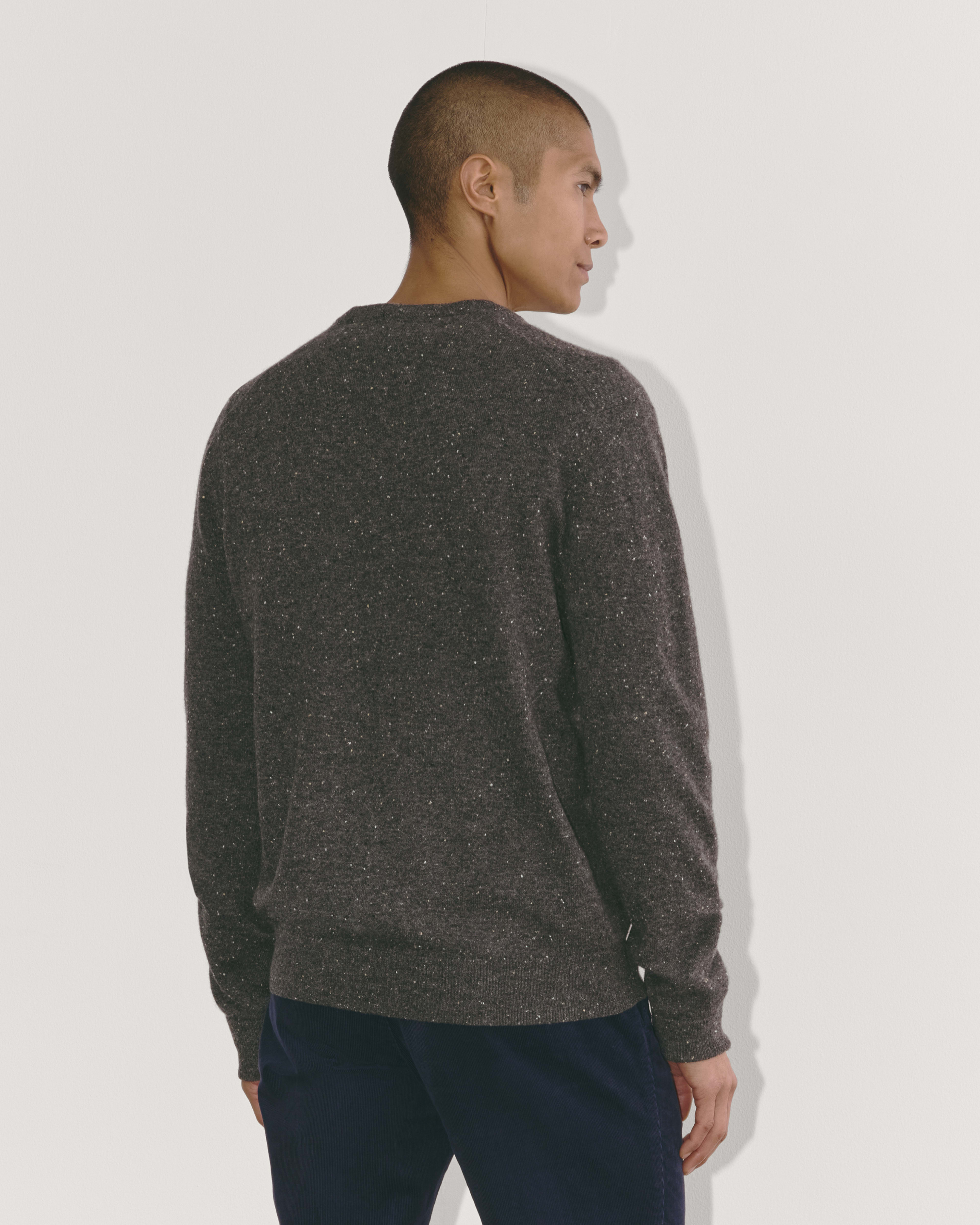 The Cashmere V-Neck Sweater Grey Donegal – Everlane