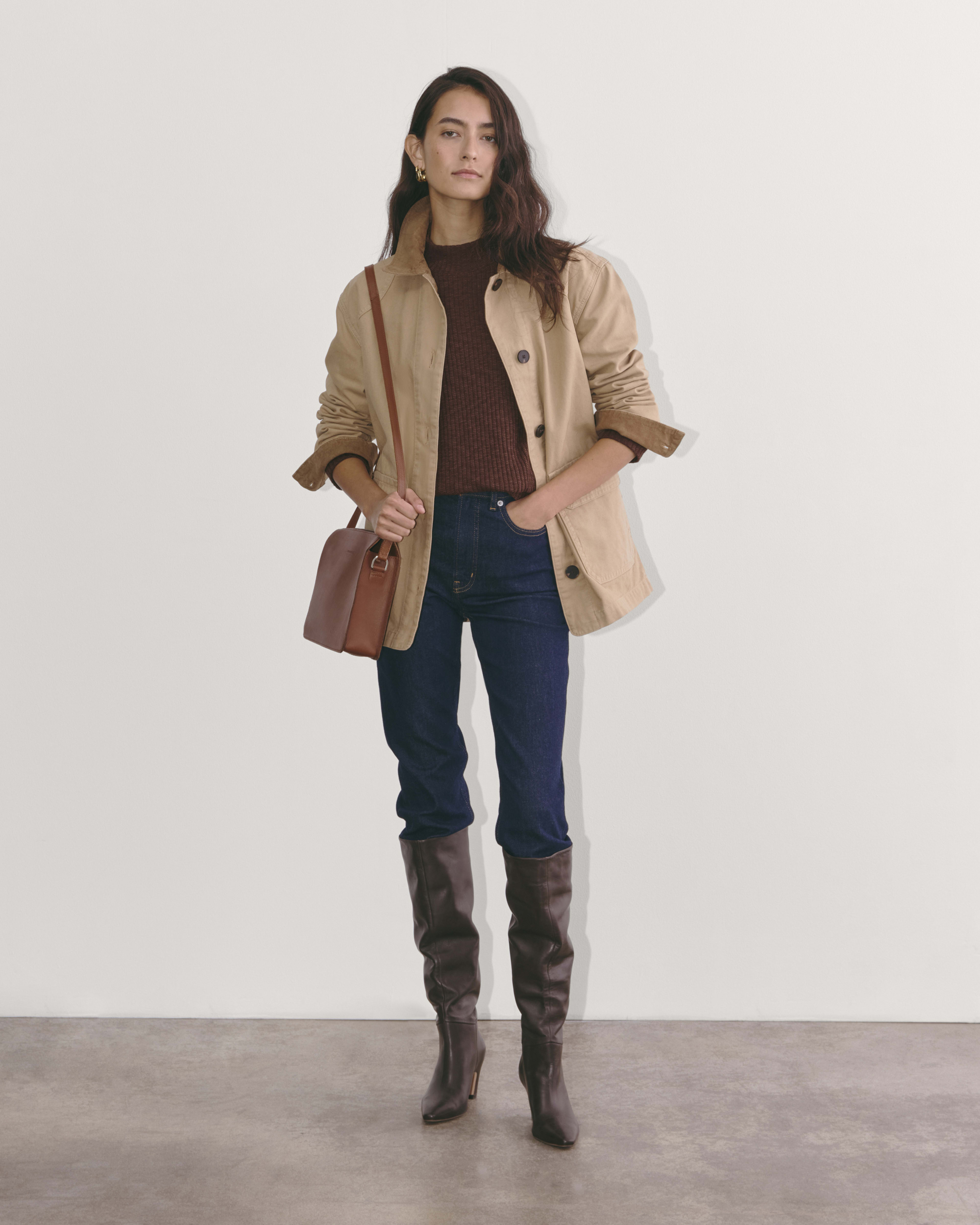 The Cozy Rib Funnel-Neck | Dark Mahogany – Everlane