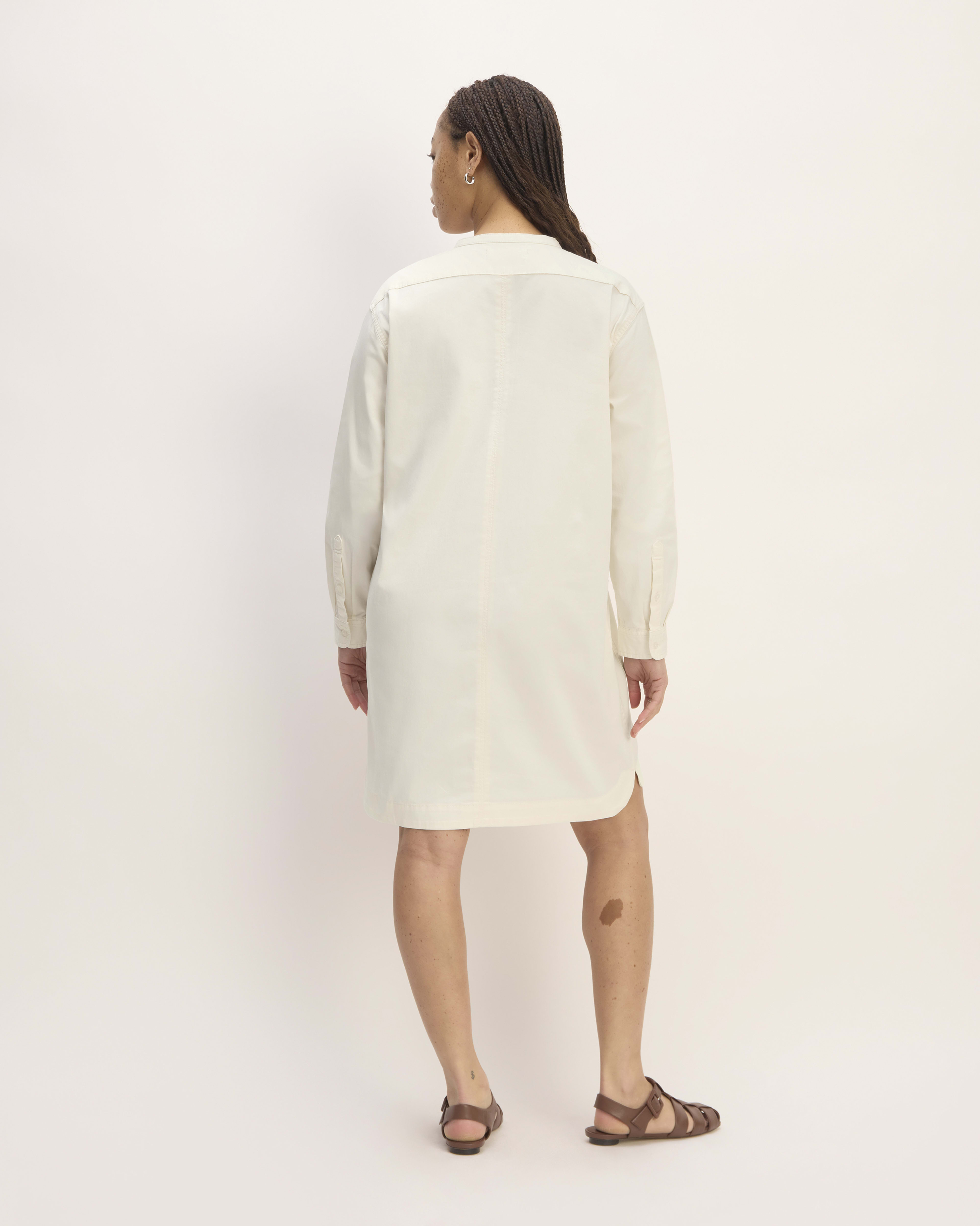 The Long-Sleeve Utility Mini Dress | Bone – Everlane