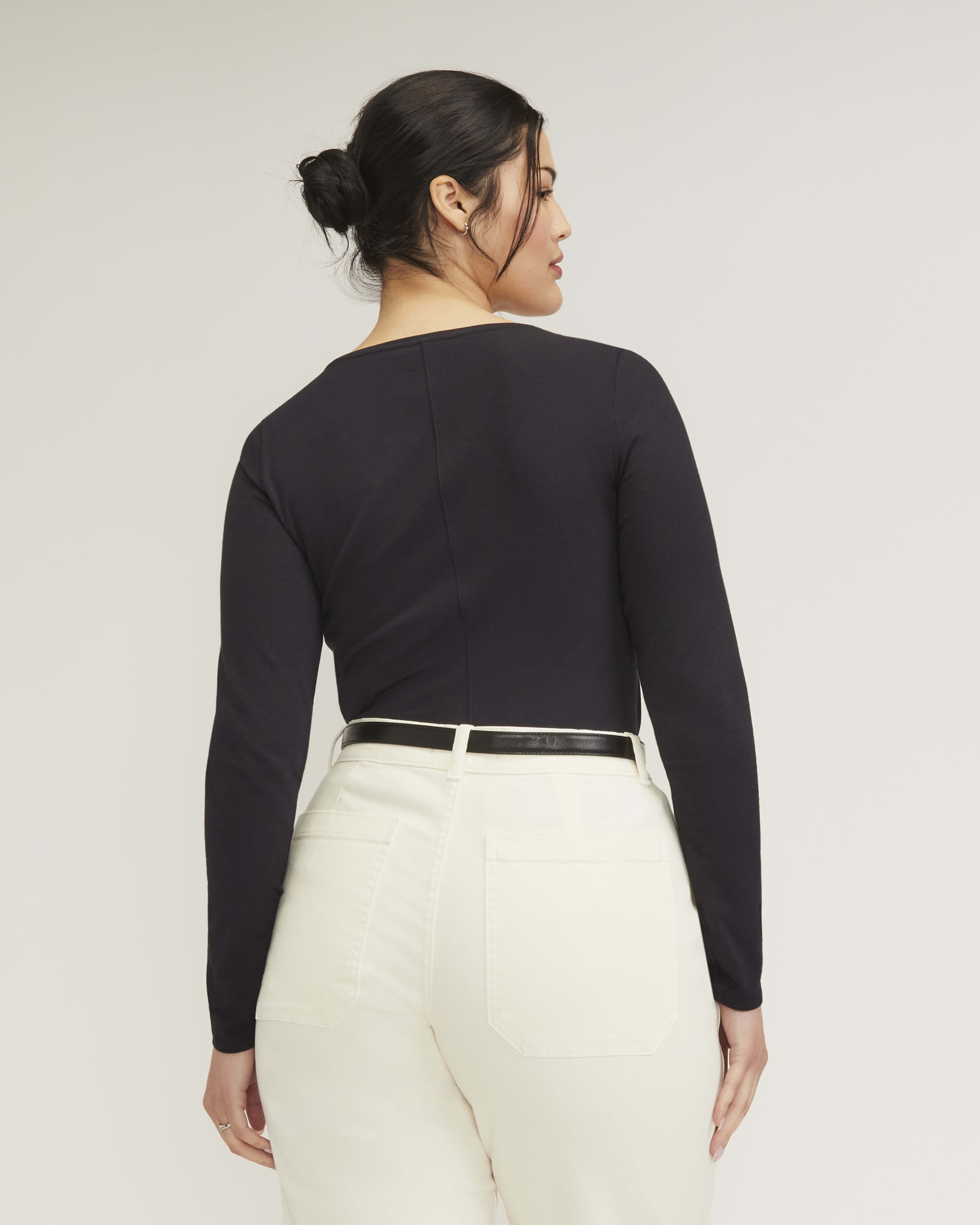 The Supima® Form Ballet Neck Tee Black – Everlane