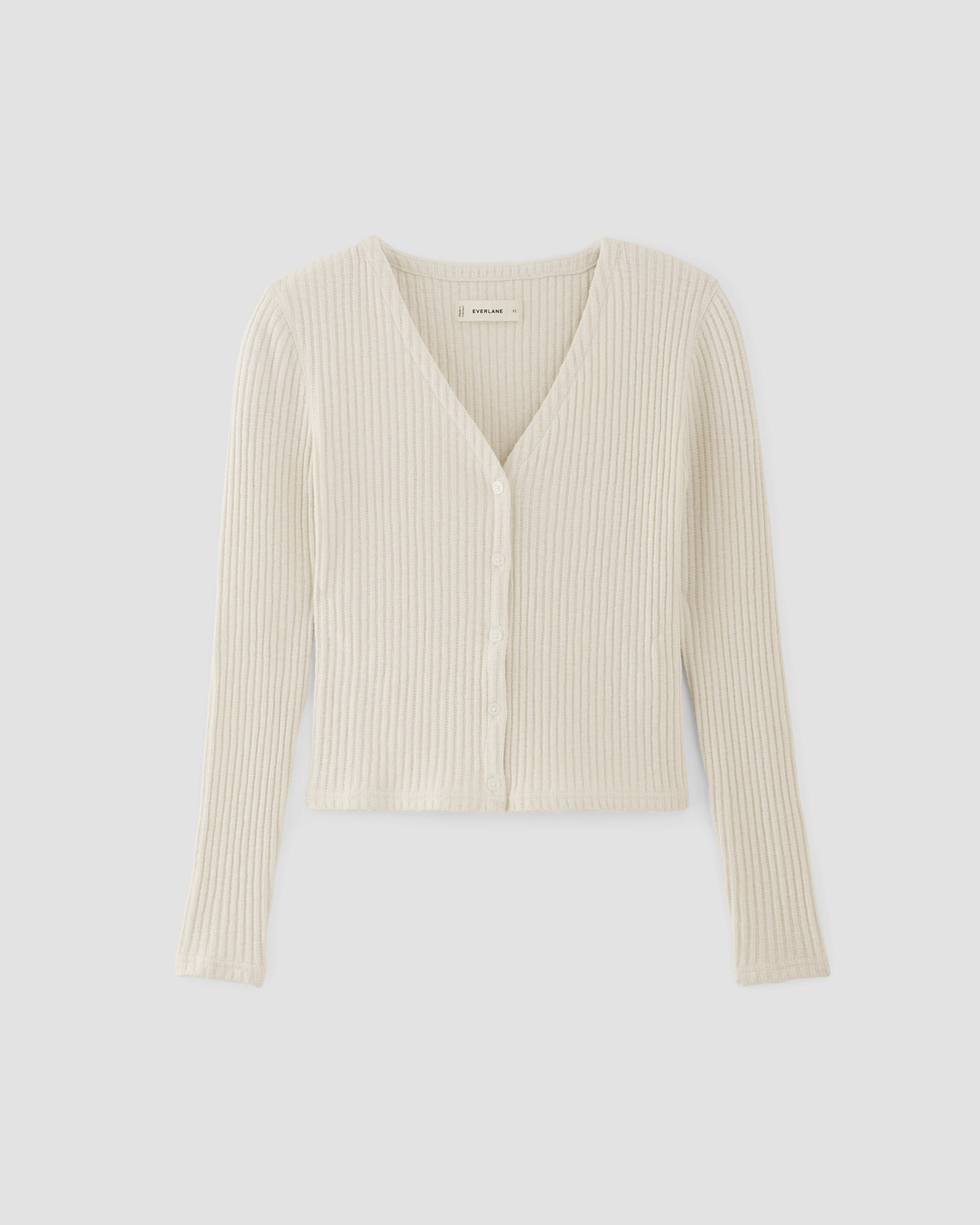 The Cozy-Rib Cardigan Bone – Everlane